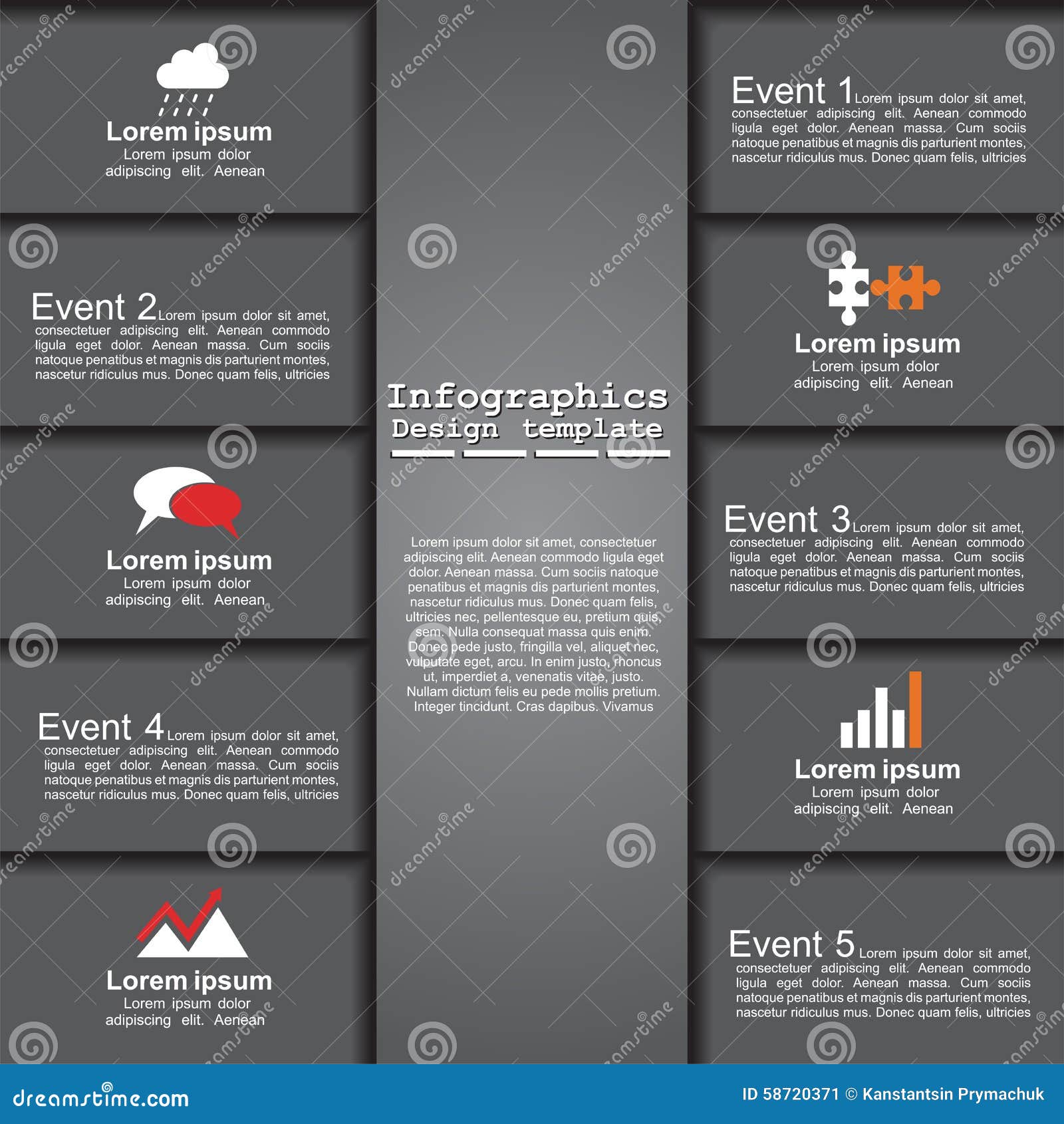 Modern Infographics Design Template. Vector Stock Vector - Illustration ...
