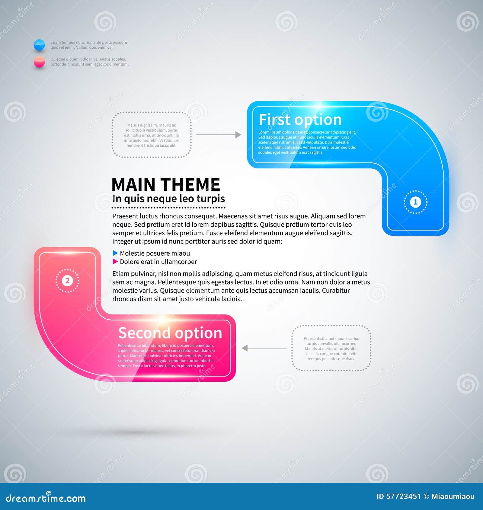 Modern Infographics Layout with 2 Options. Stock Vector - Illustration ...