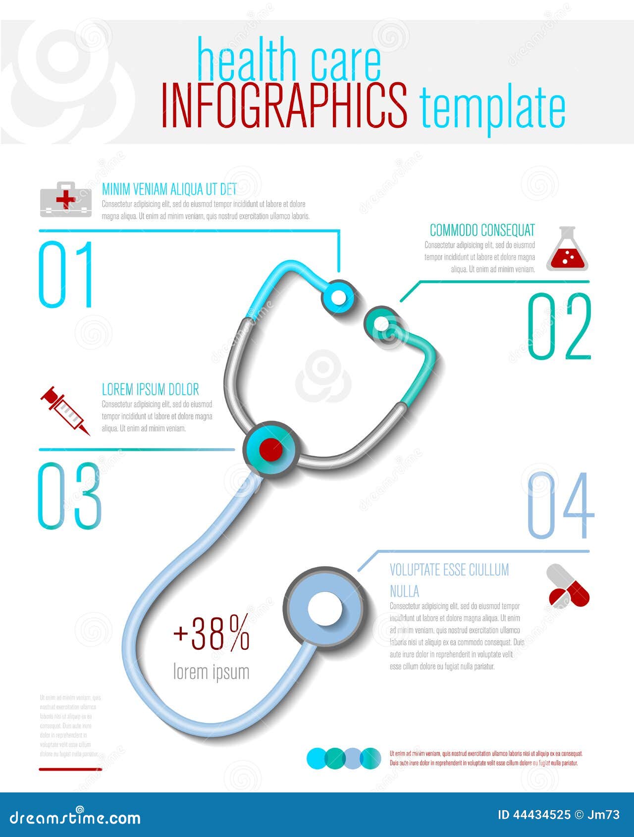 Modern Infographics with Medical Theme Stock Vector - Illustration of ...