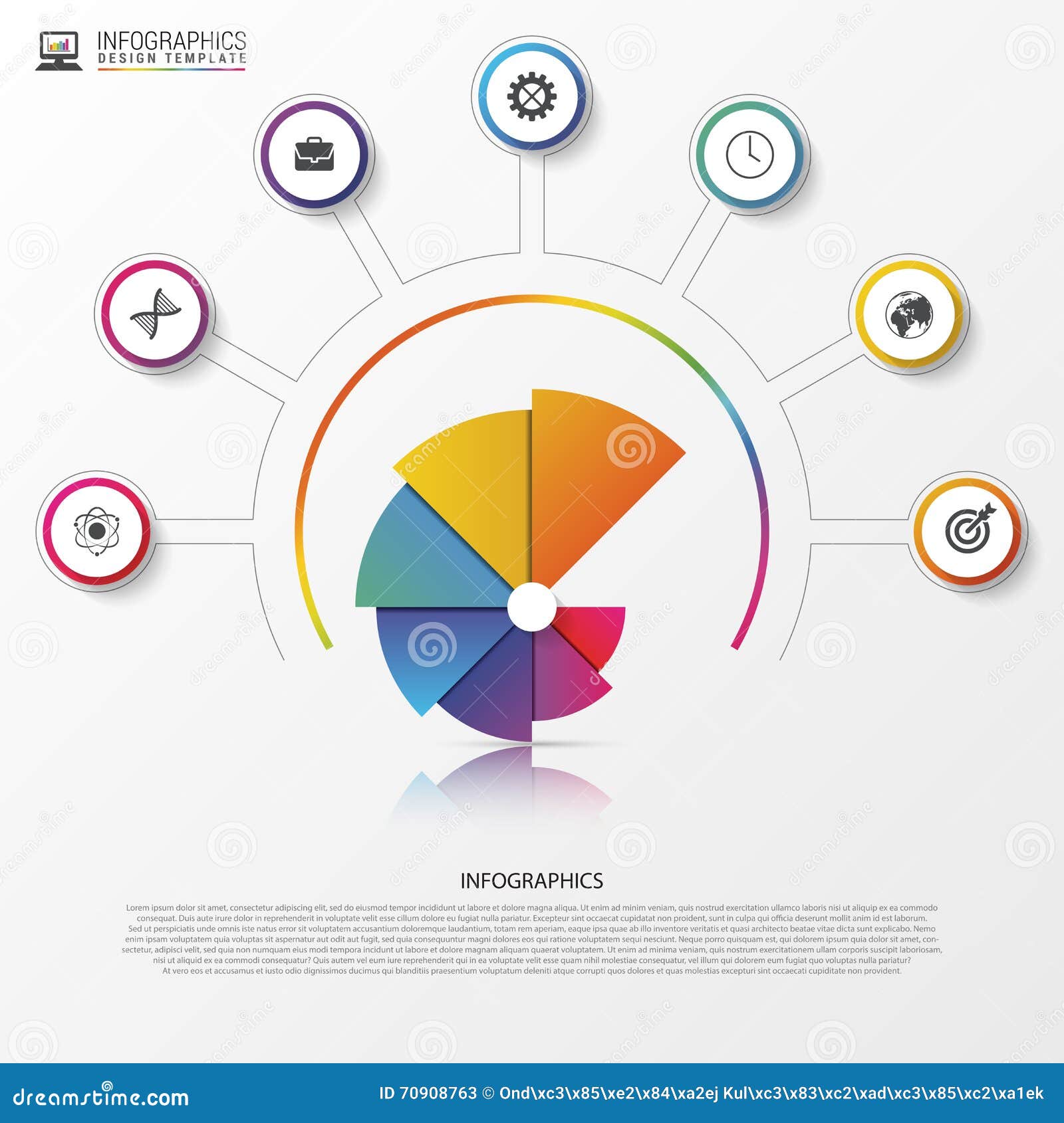 Modern Infographics Options Banner. Spiral Pie Chart Stock Vector ...