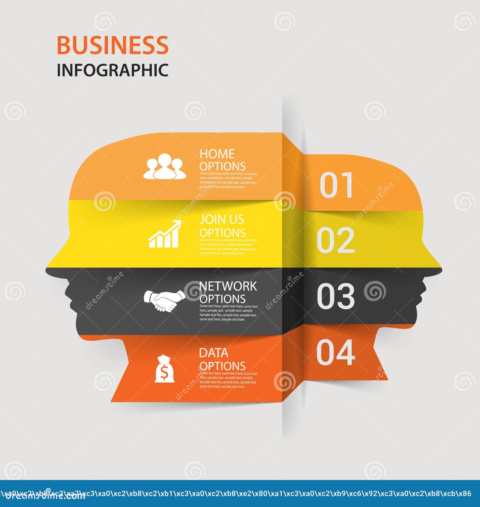 4 Part Chart, Scheme, Infographic Vector. Royalty-Free Cartoon ...