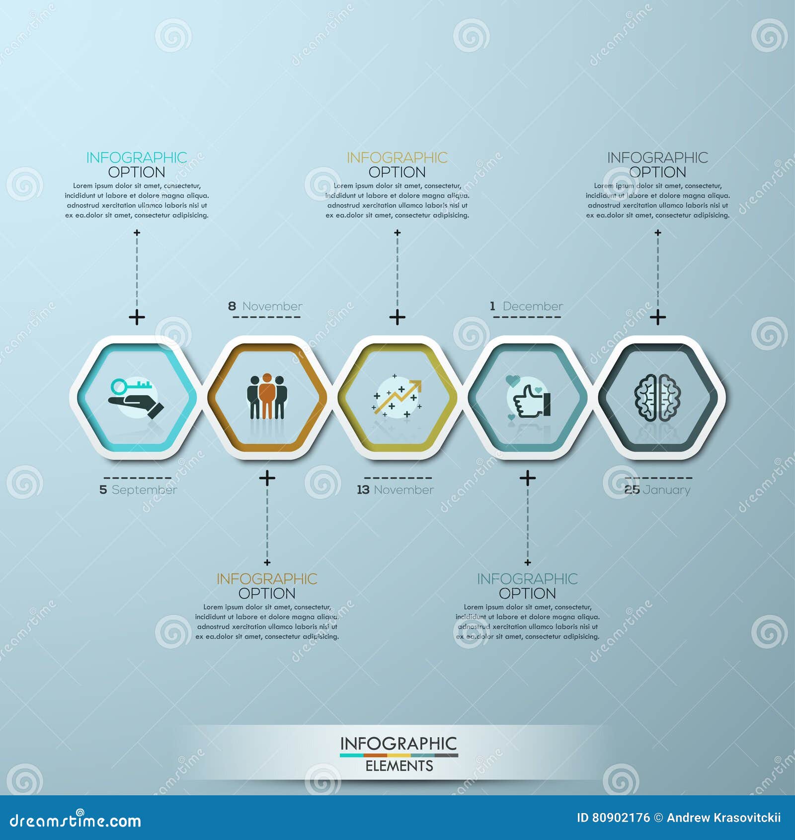 Modern Infographics Process Template Stock Vector - Illustration of ...