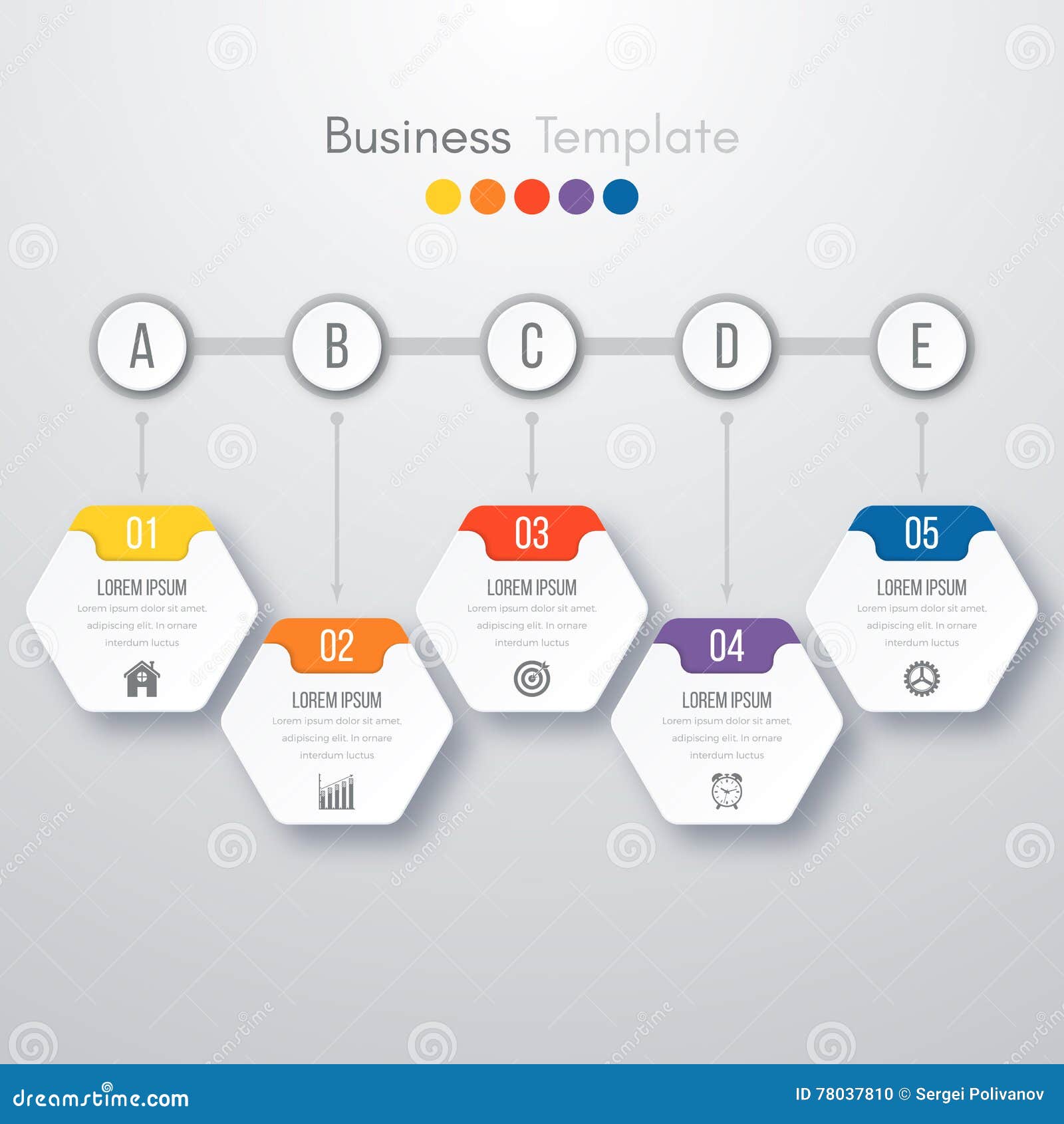 Modern Infographics Process Template Stock Vector - Illustration of ...