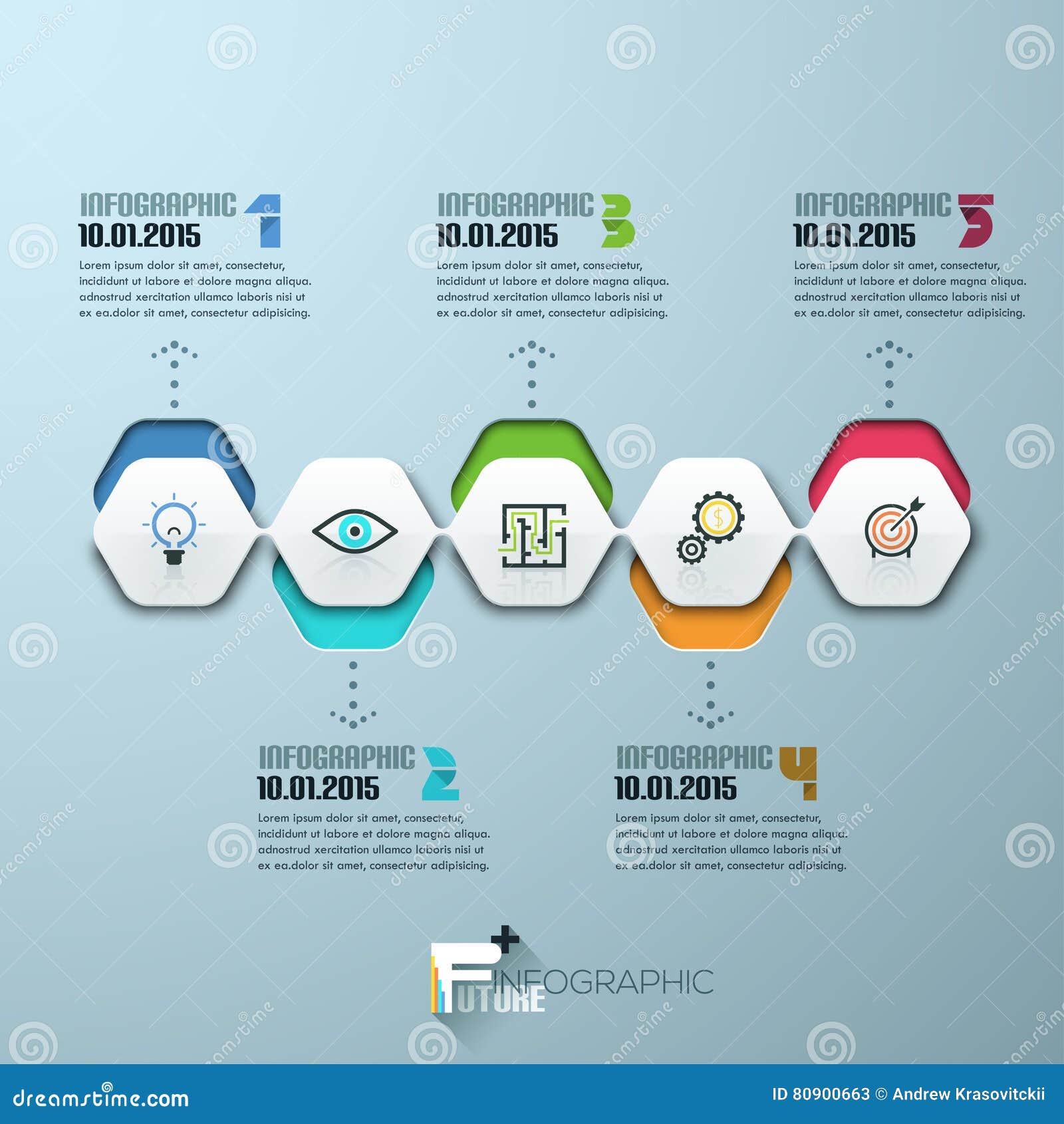 Modern Infographics Process Template Stock Vector - Illustration of ...