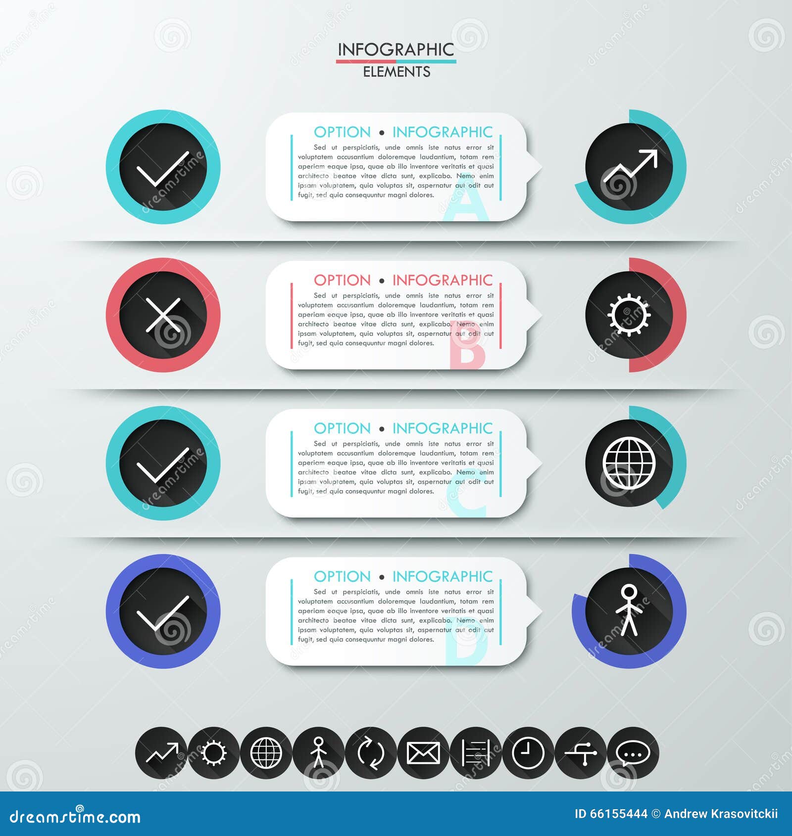 Modern Infographics Process Template Stock Vector - Illustration of ...