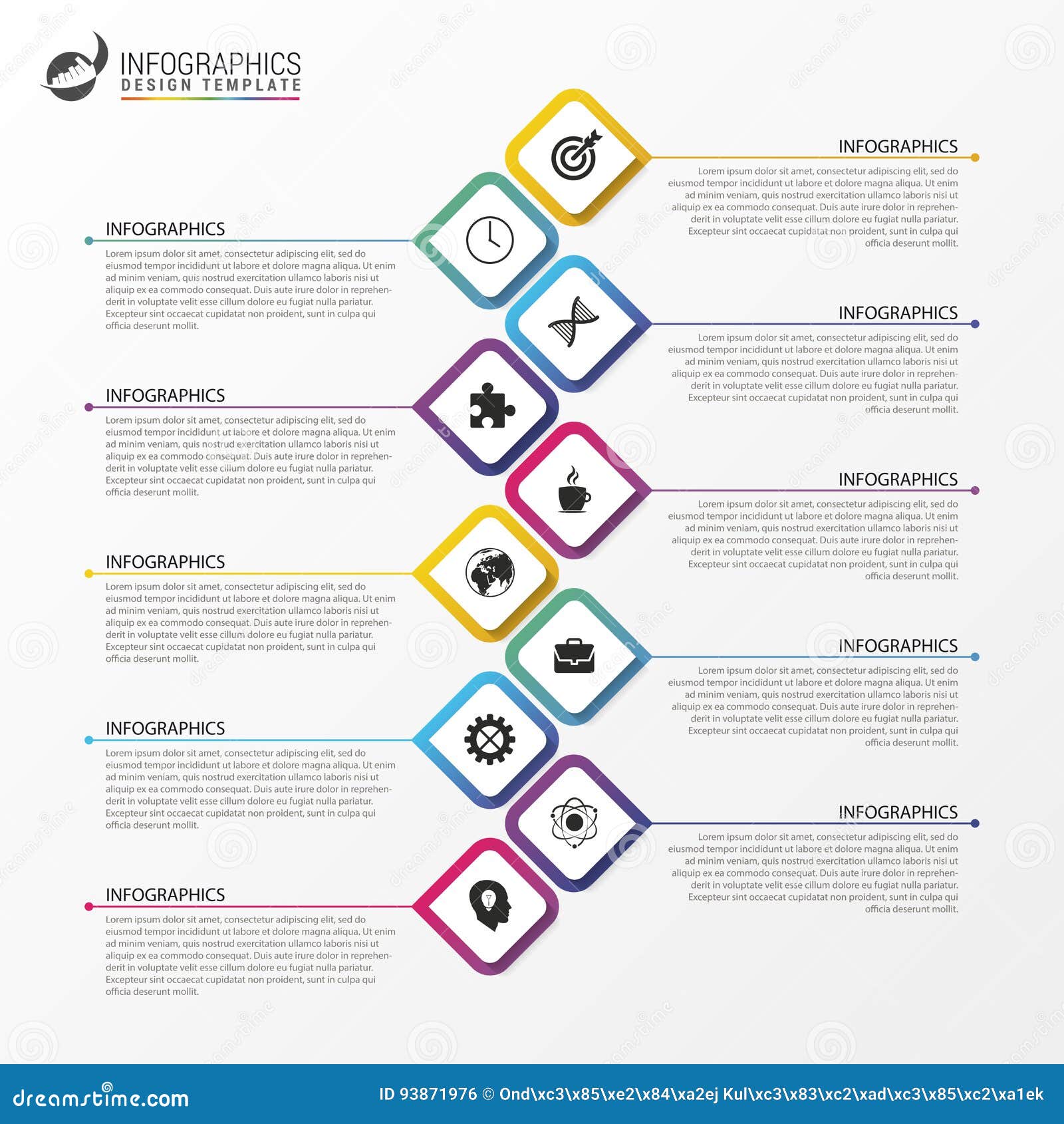 Modern Infographics Process Template. Timeline Concept Stock Vector ...