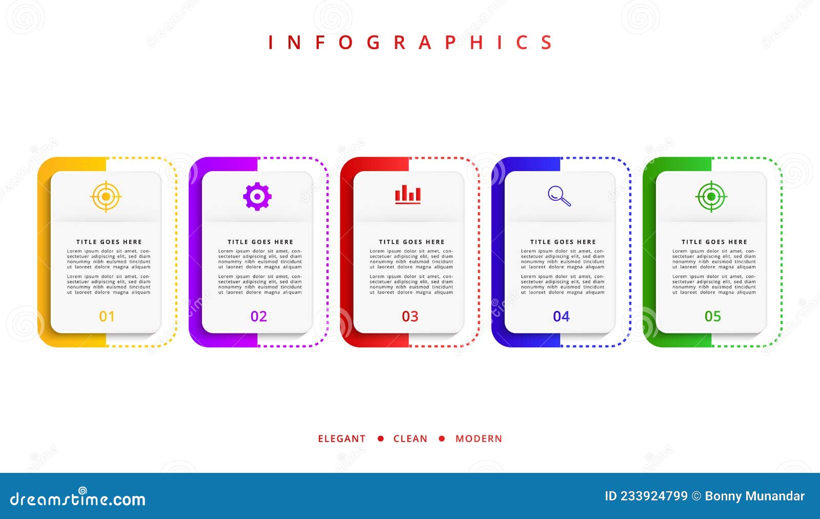 Modern Infographics. Rectangular Style Stock Vector - Illustration of ...