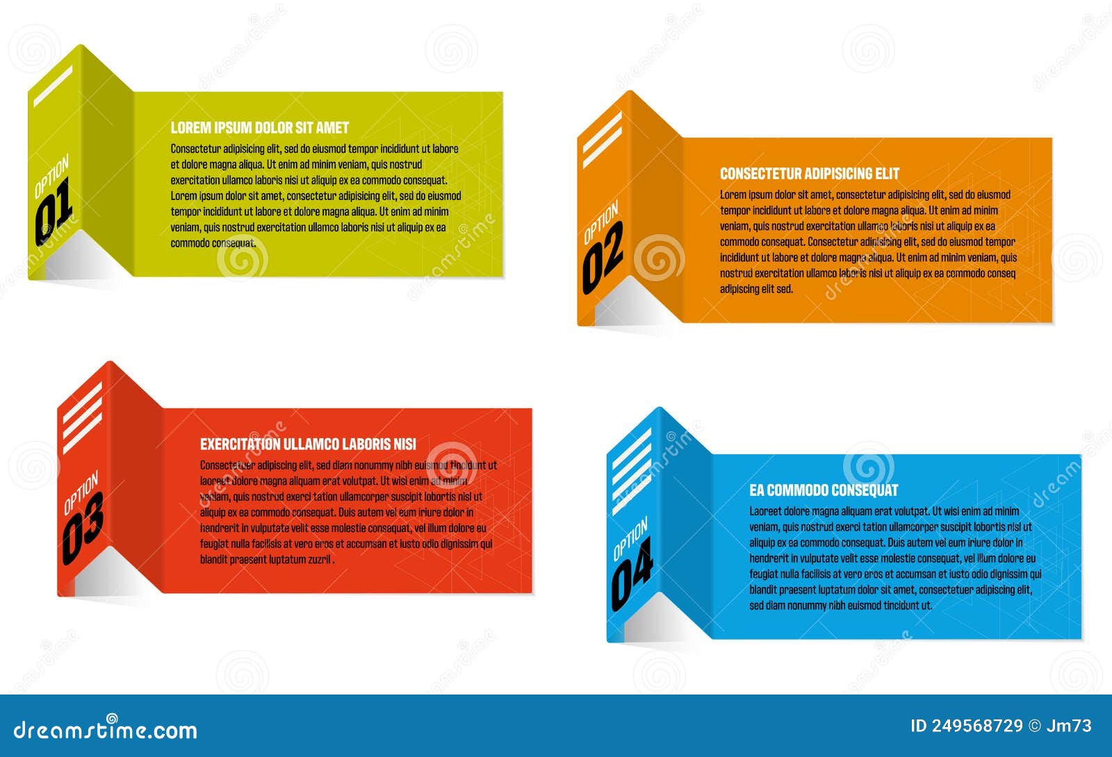 Modern Infographics Template with Sample Text Stock Vector ...