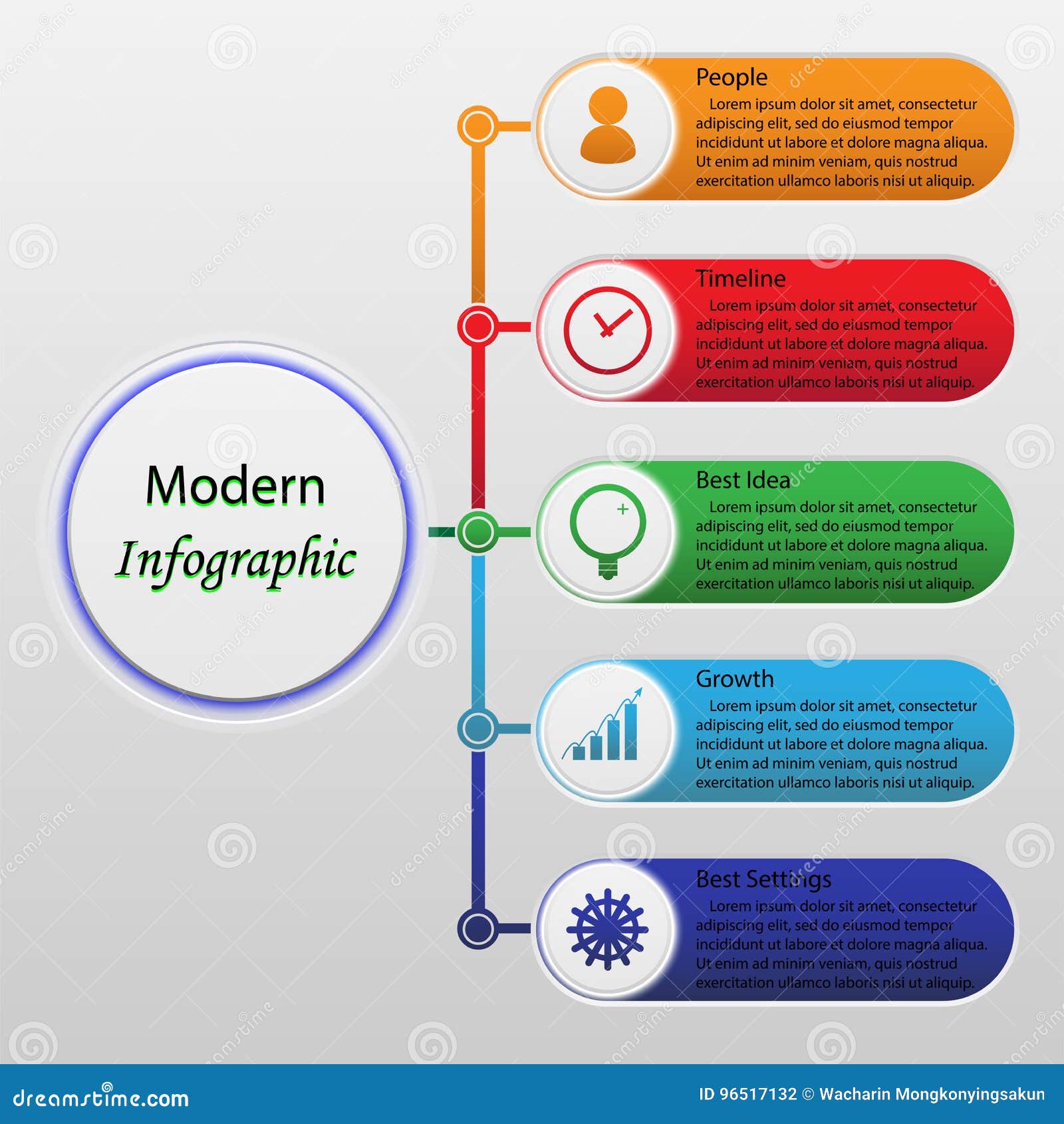 Modern infographics. stock vector. Illustration of cycle - 96517132