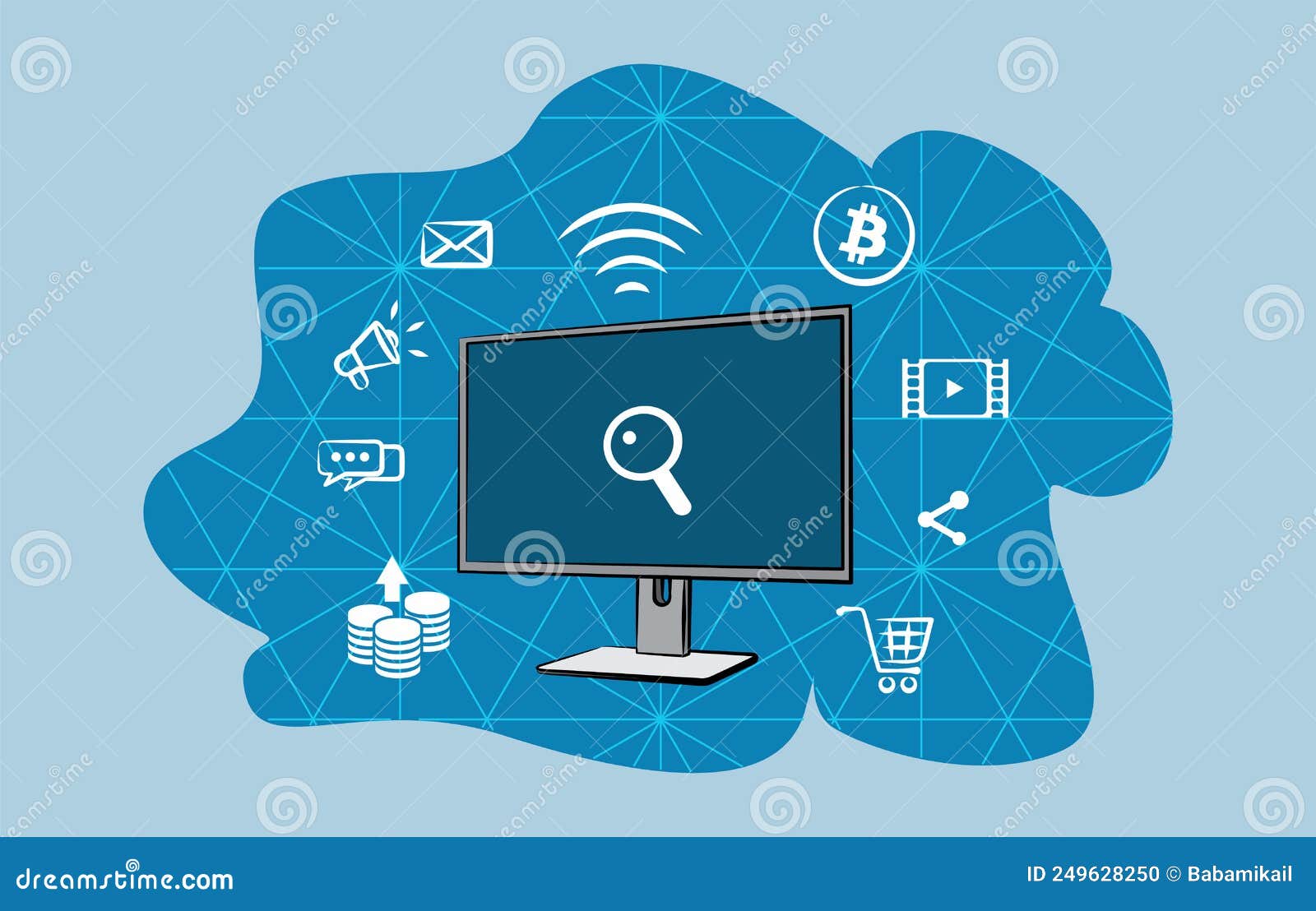 Digital Era Cartoon Vector Illustration Design, Flat Illustration ...