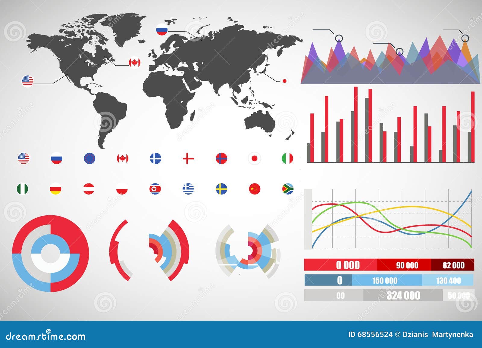 Modern Information Graphics Stock Vector - Illustration of info, circle ...