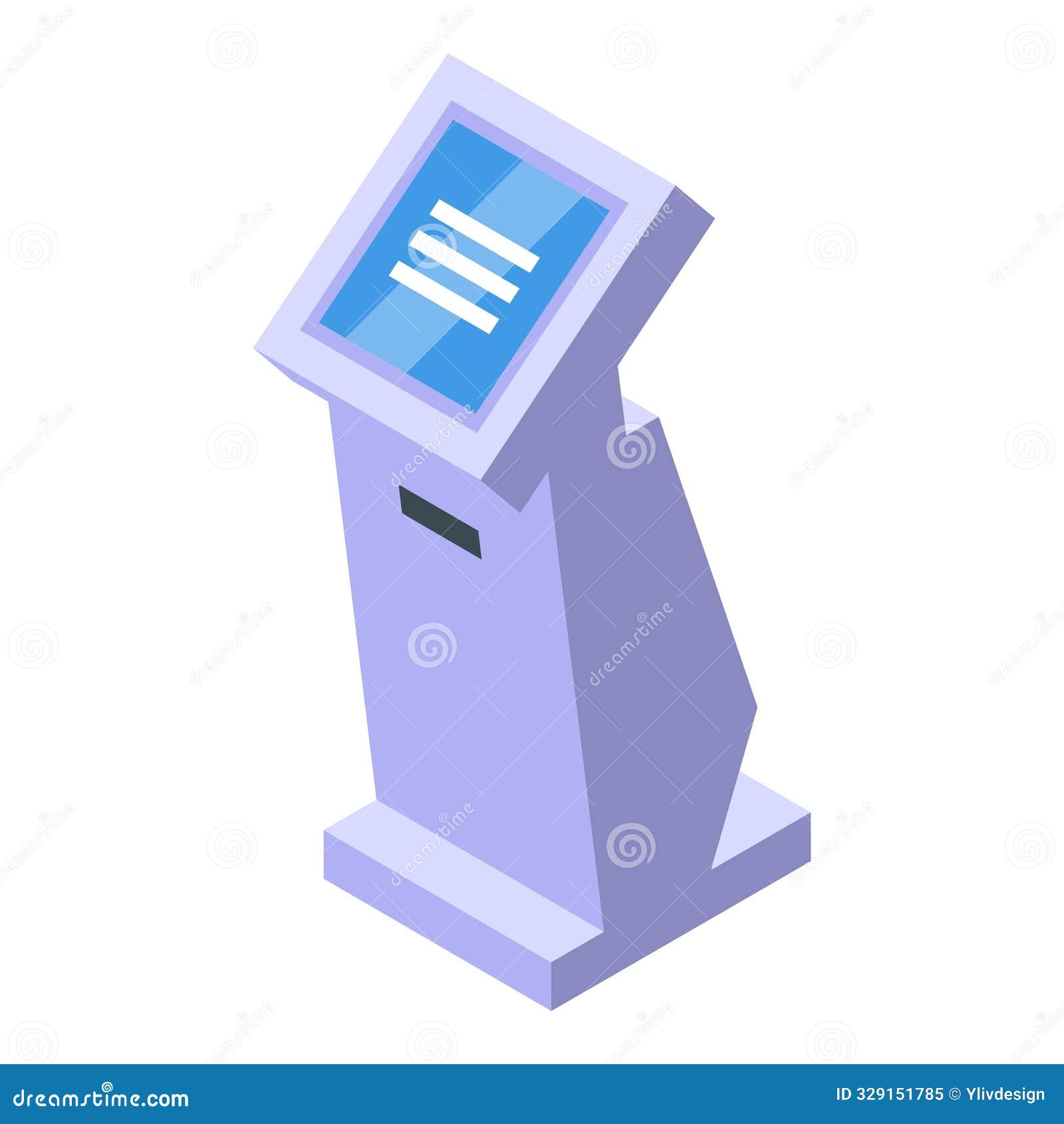 Modern Information Kiosk with Blank Screen is Showing Important ...