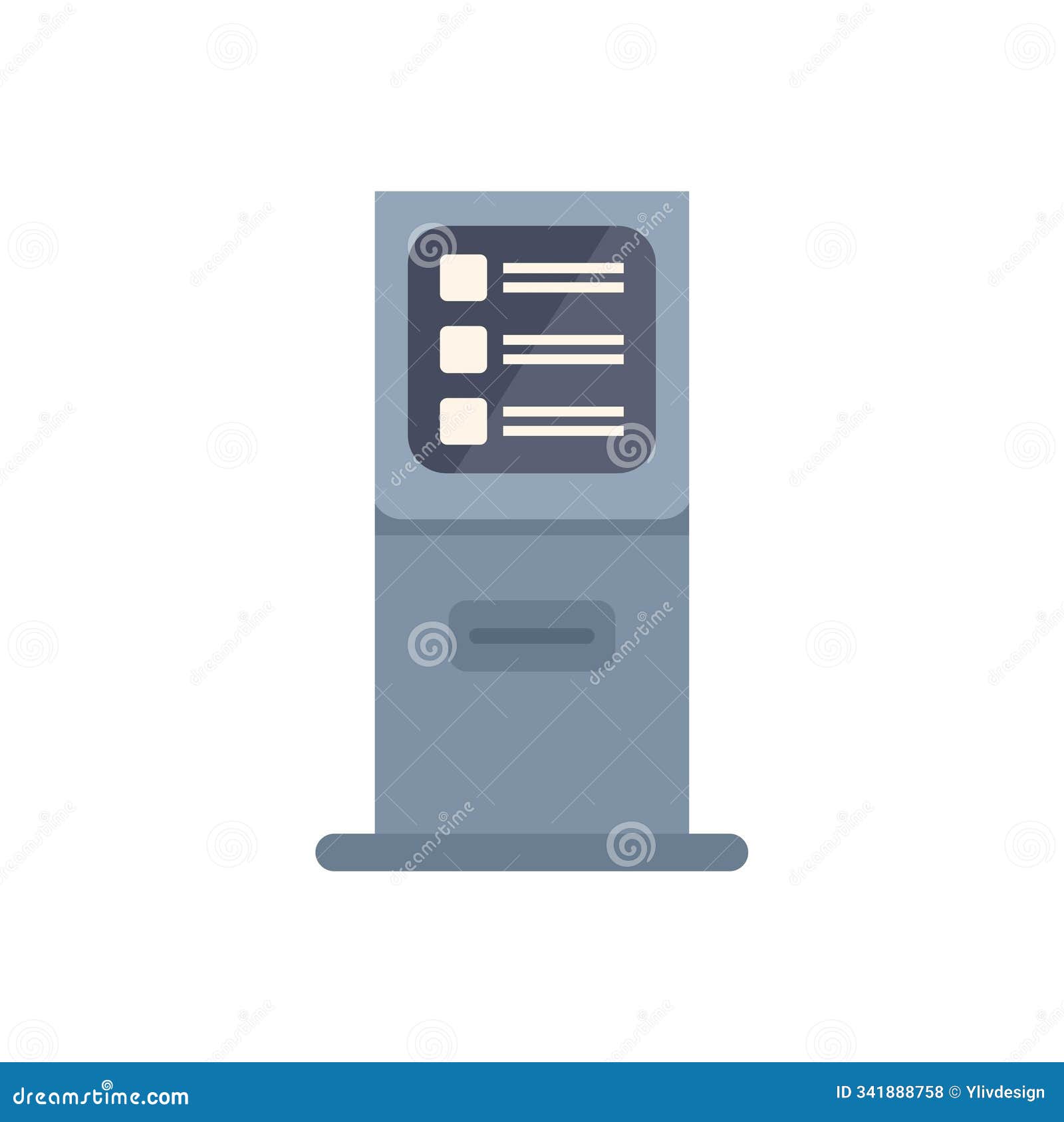 Modern Information Kiosk Displaying Important Announcements and ... Modern Information Kiosk Displaying Important Announcements and ...