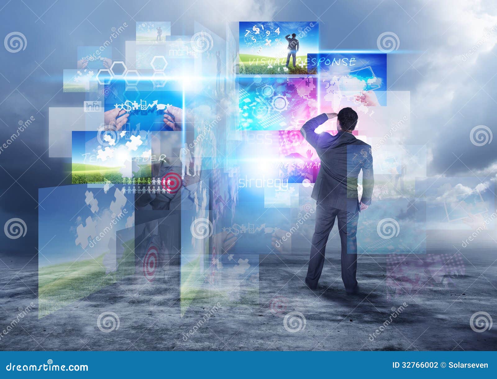 Modern Information World stock photo. Image of professional - 32766002