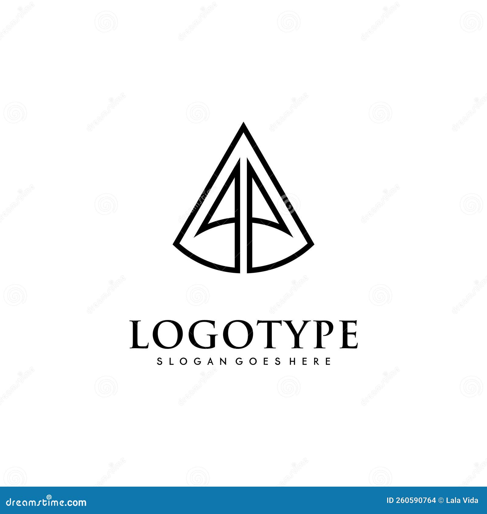 Modern Initial AA Logo Letter Simple and Creative Design Concept Stock ...