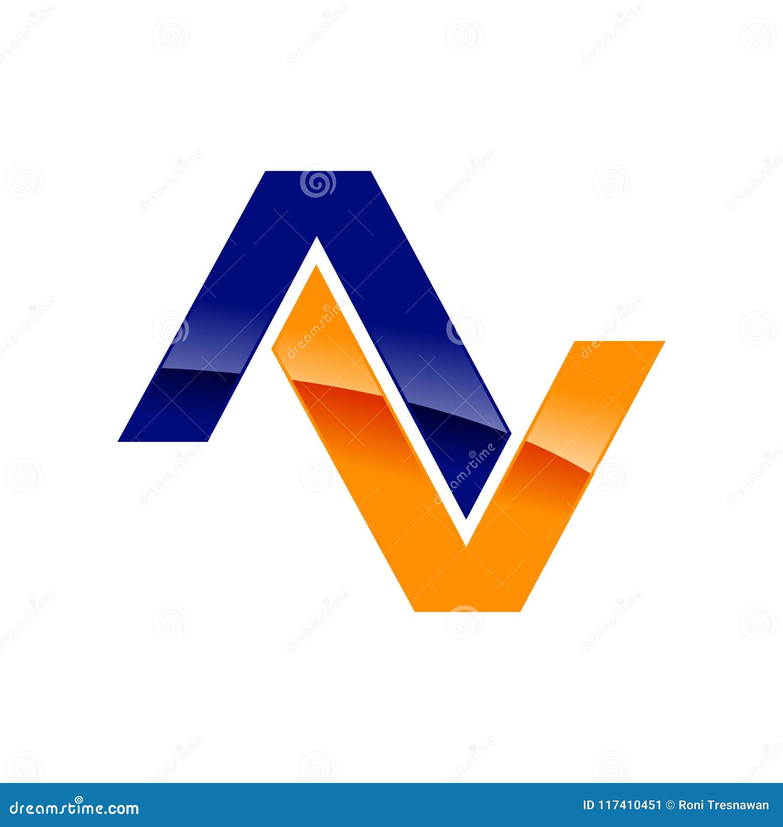 Modern Initial AV Symbol Logo Design Stock Vector - Illustration of ...