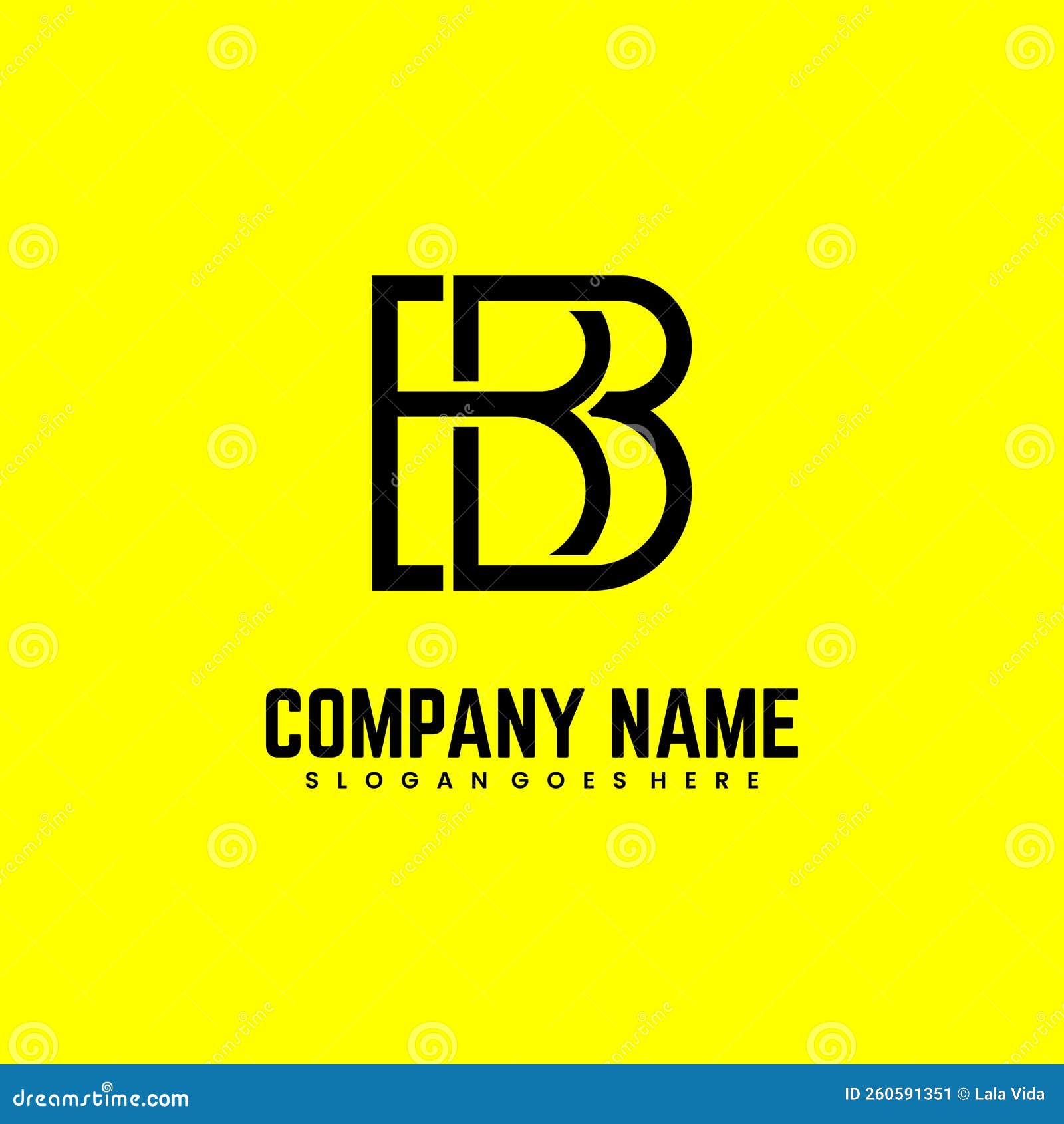 Modern Initial BB Logo Letter Simple and Creative Design Concept Stock ...