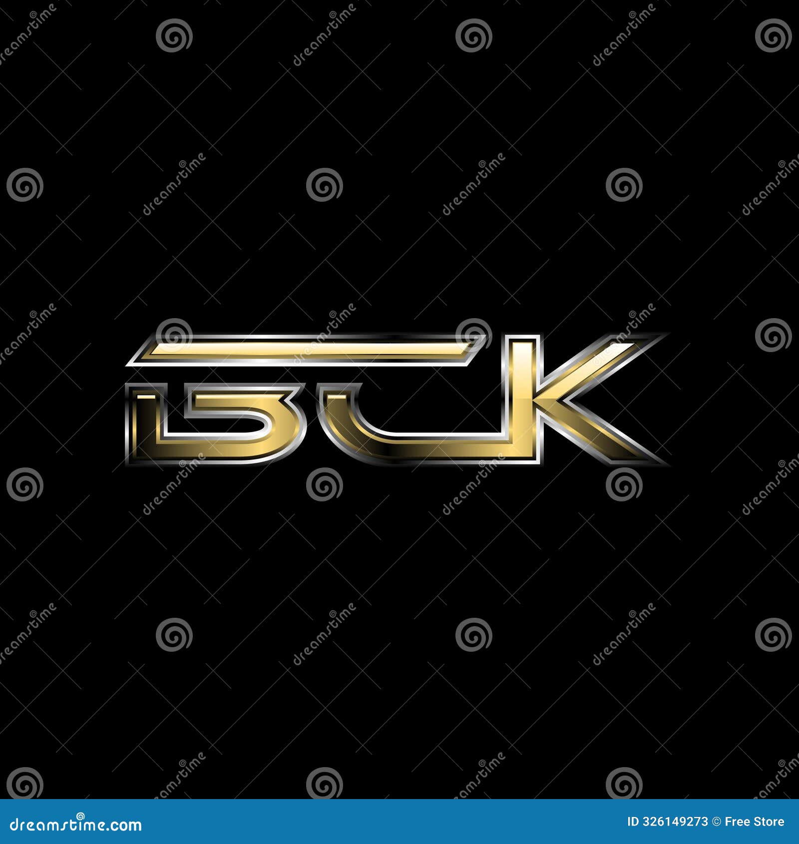 Modern Initial BCK Geometric Business Creative Technology Design ...