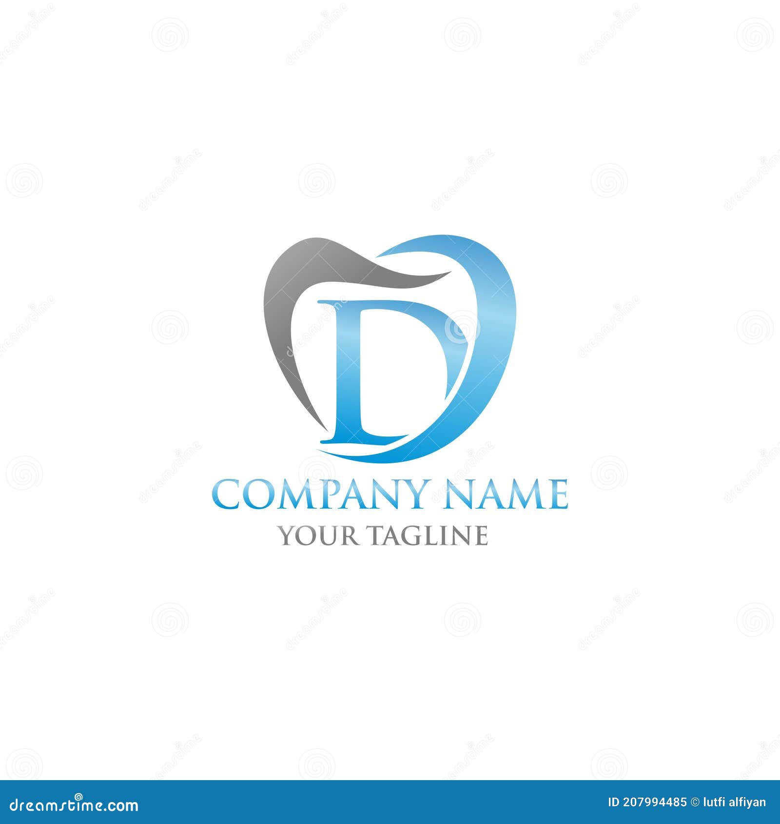 Modern Initial D Dental Logo Concept Stock Vector - Illustration of ...