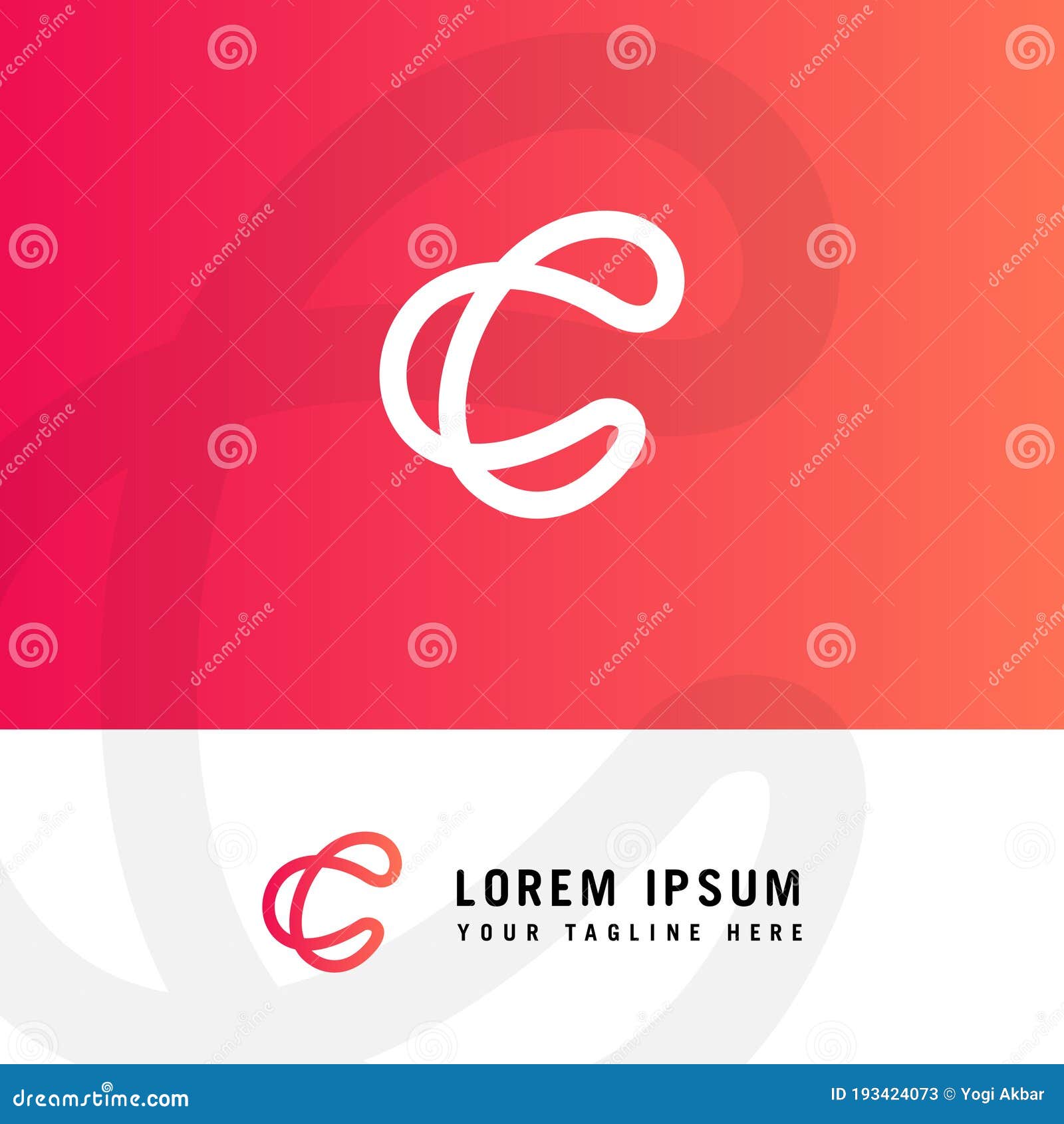 Modern Initial Letter C Infinity Line Logo Design Template Stock Vector ...