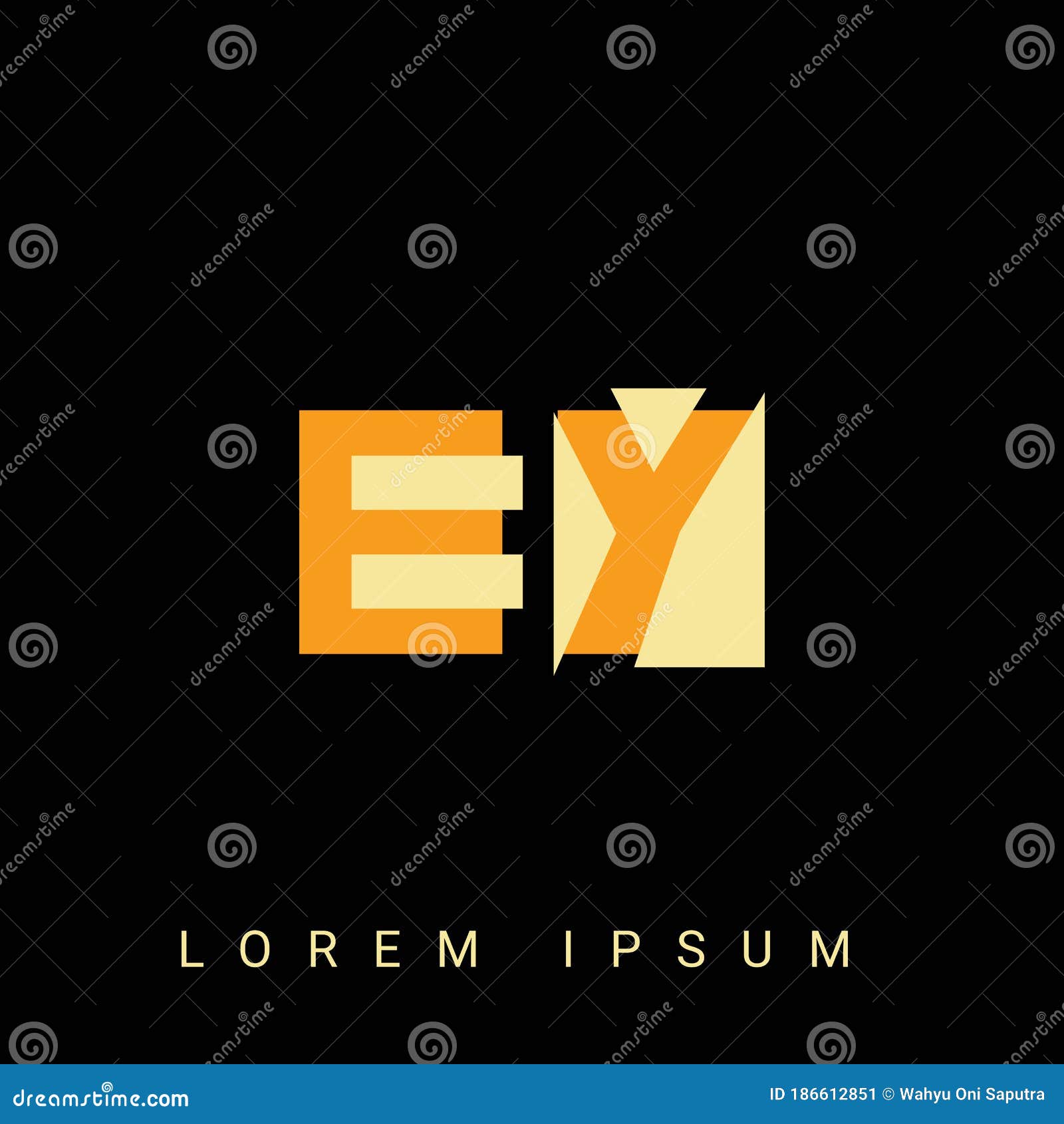 Modern Creative Shaped EY, YE E, Y Logo. Initial Logo Designs Templete ...