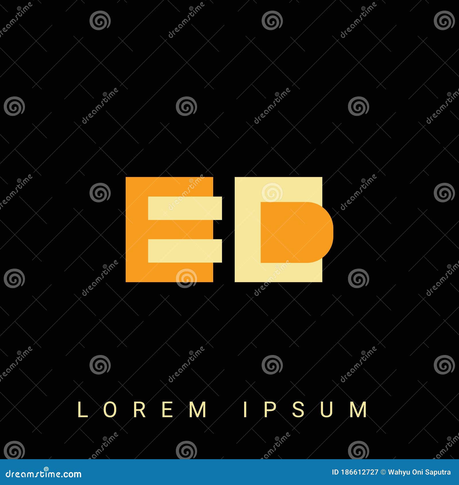 Modern Creative Shaped ED, DE E, D Logo. Initial Logo Designs Templete ...