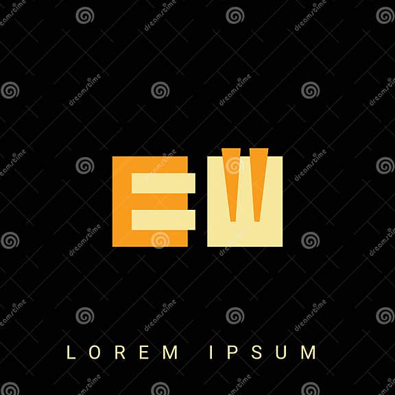 Modern Creative Shaped EW, we E, W Logo. Initial Logo Designs Templete ...