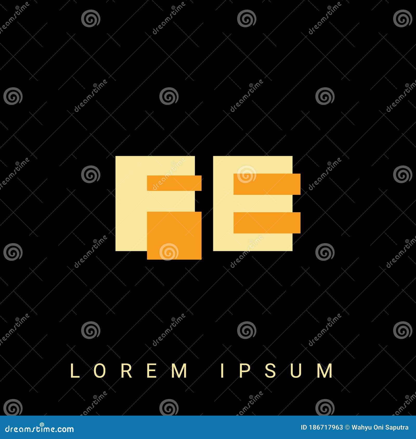 Modern Creative Shaped FE, EF, F, E Logo. Initial Logo Designs Templete ...