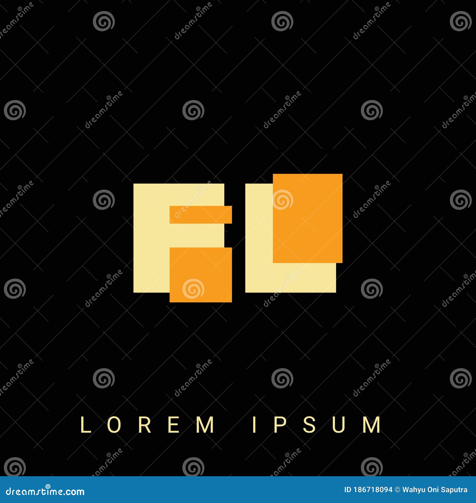 Modern Creative Shaped FL, LF, F, L Logo. Initial Logo Designs Templete ...