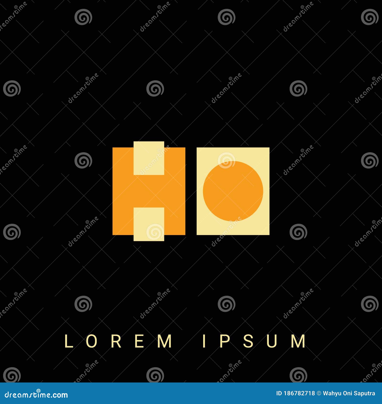 Modern Creative Shaped HO, OH, H, O Logo. Initial Logo Designs Templete ...