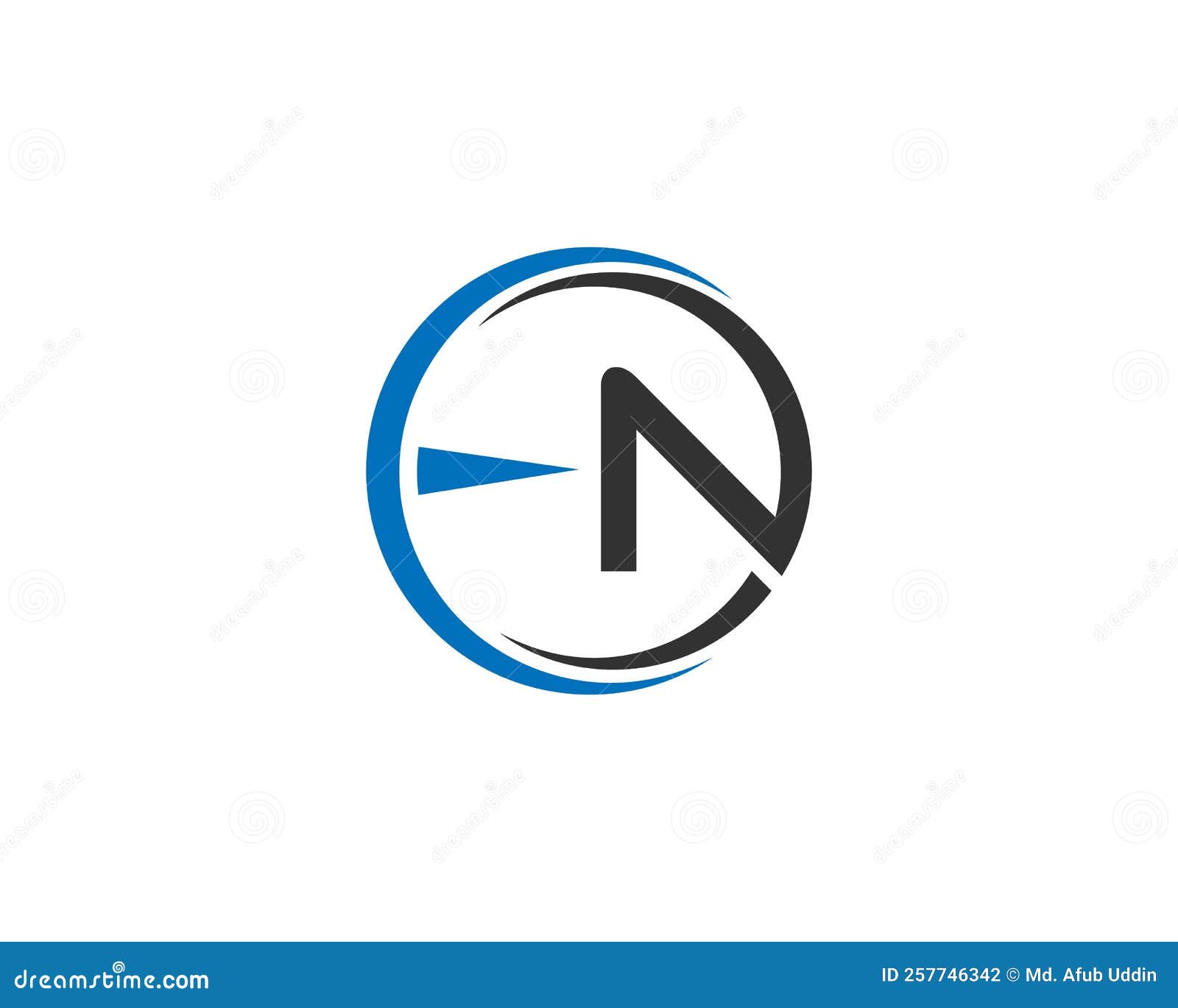 Modern Initial Logo EN Design Stock Vector - Illustration of alphabet ...