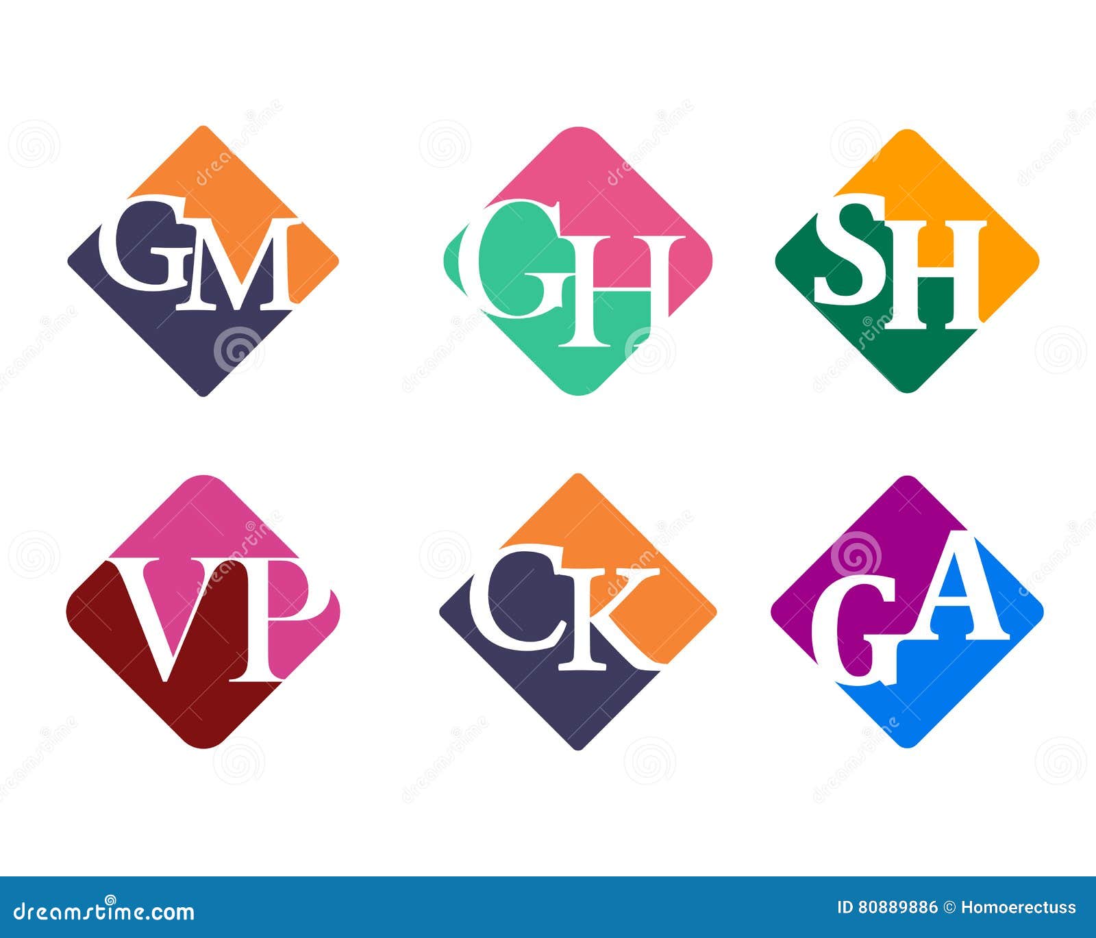 Modern Initial Logo Icon Template Stock Vector - Illustration of ...