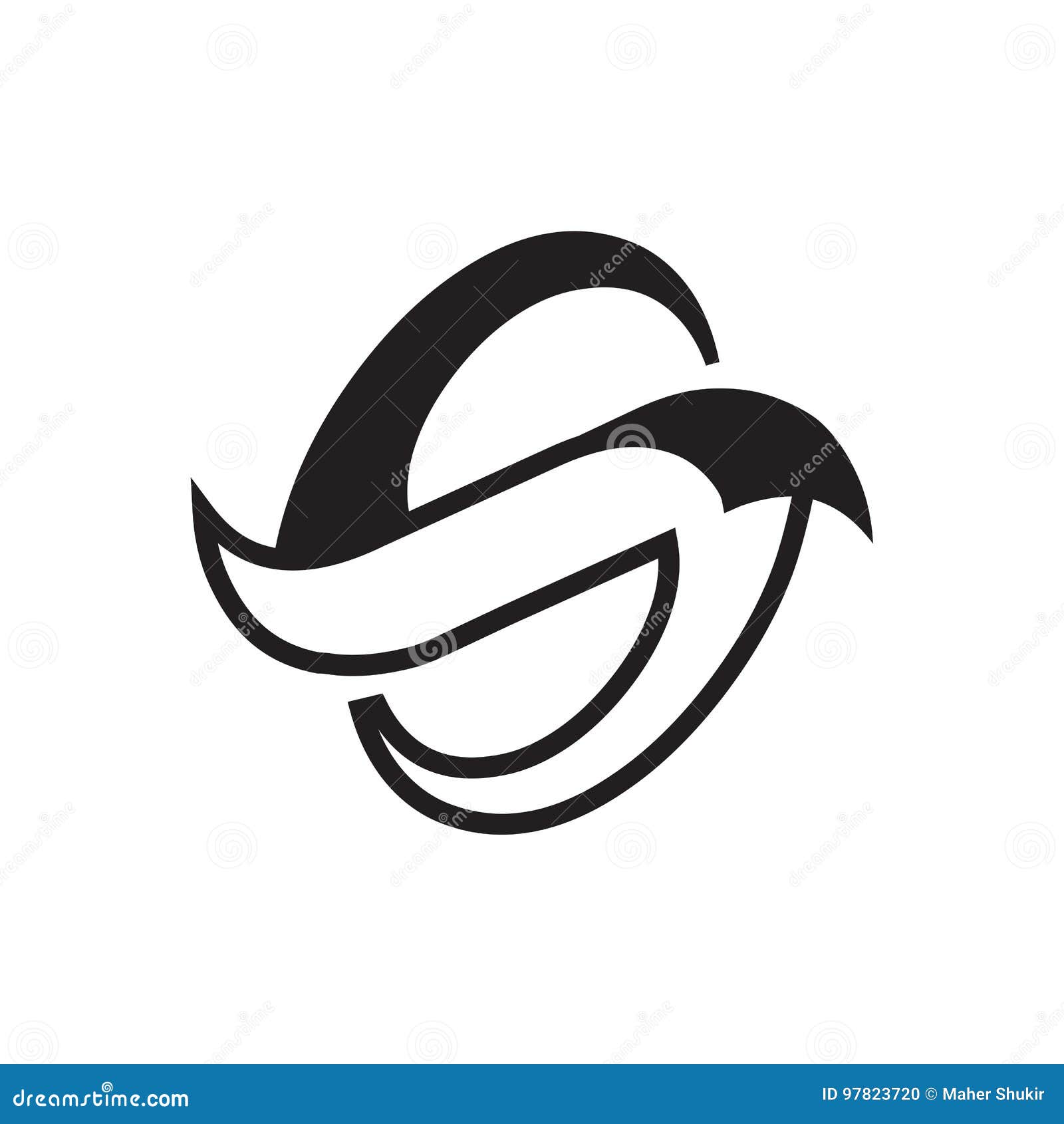 Modern Initial S Illustration Stock Vector - Illustration of graphic ...