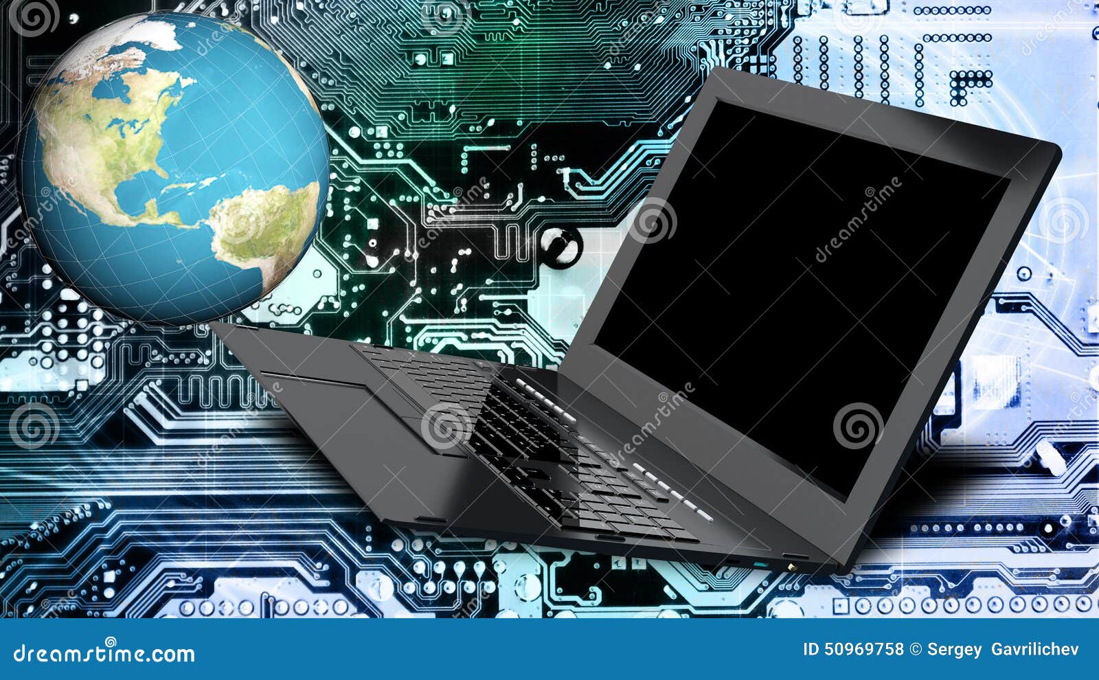 Modern Innovation Compiting Technology. Stock Illustration ...