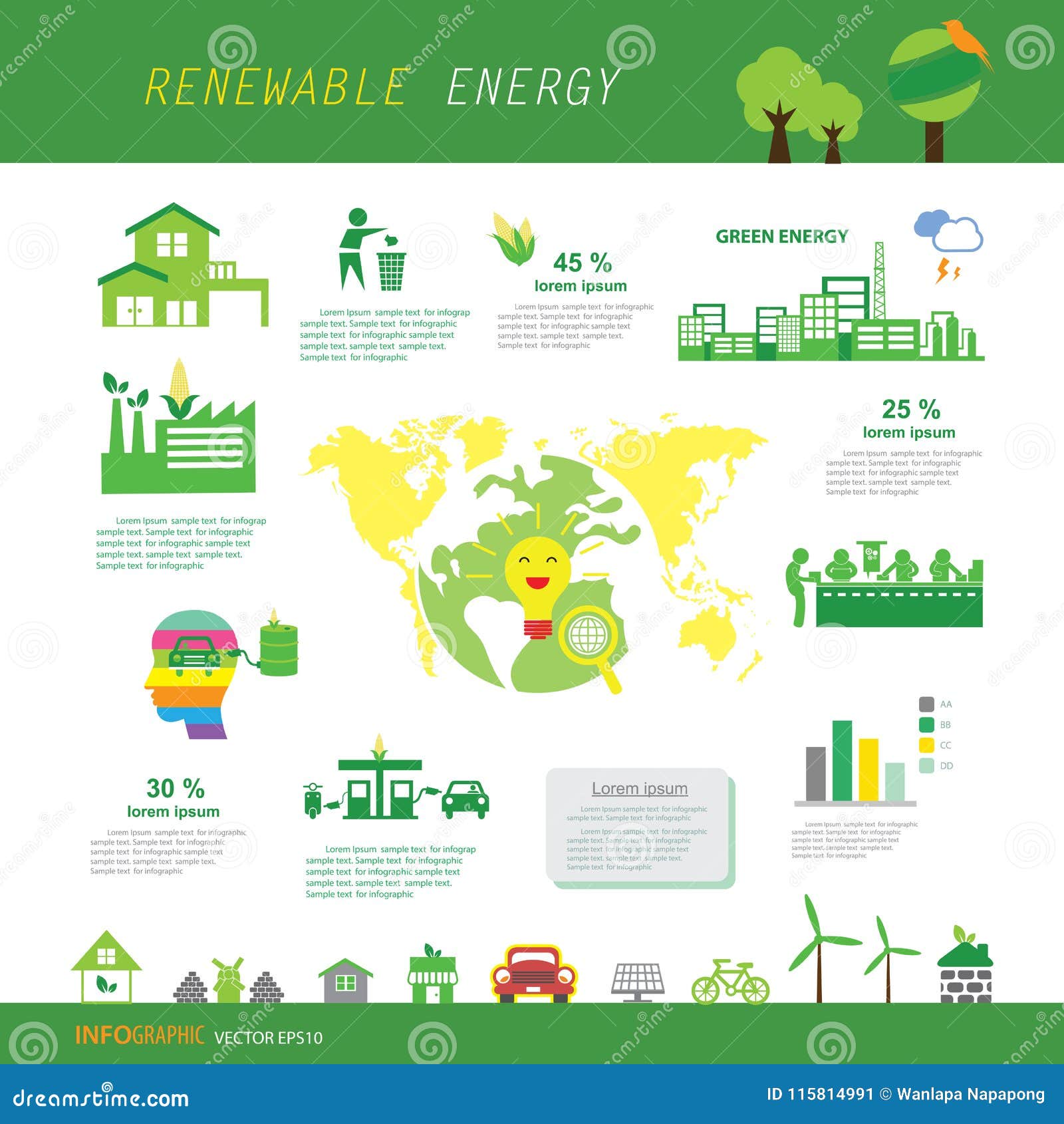Modern Innovation and Technologies for Nature Conservation Stock Vector ...