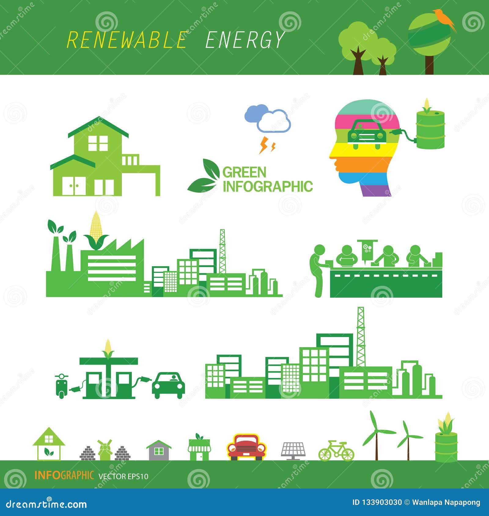 Modern Innovation and Technologies for Nature Conservation Stock Vector ...