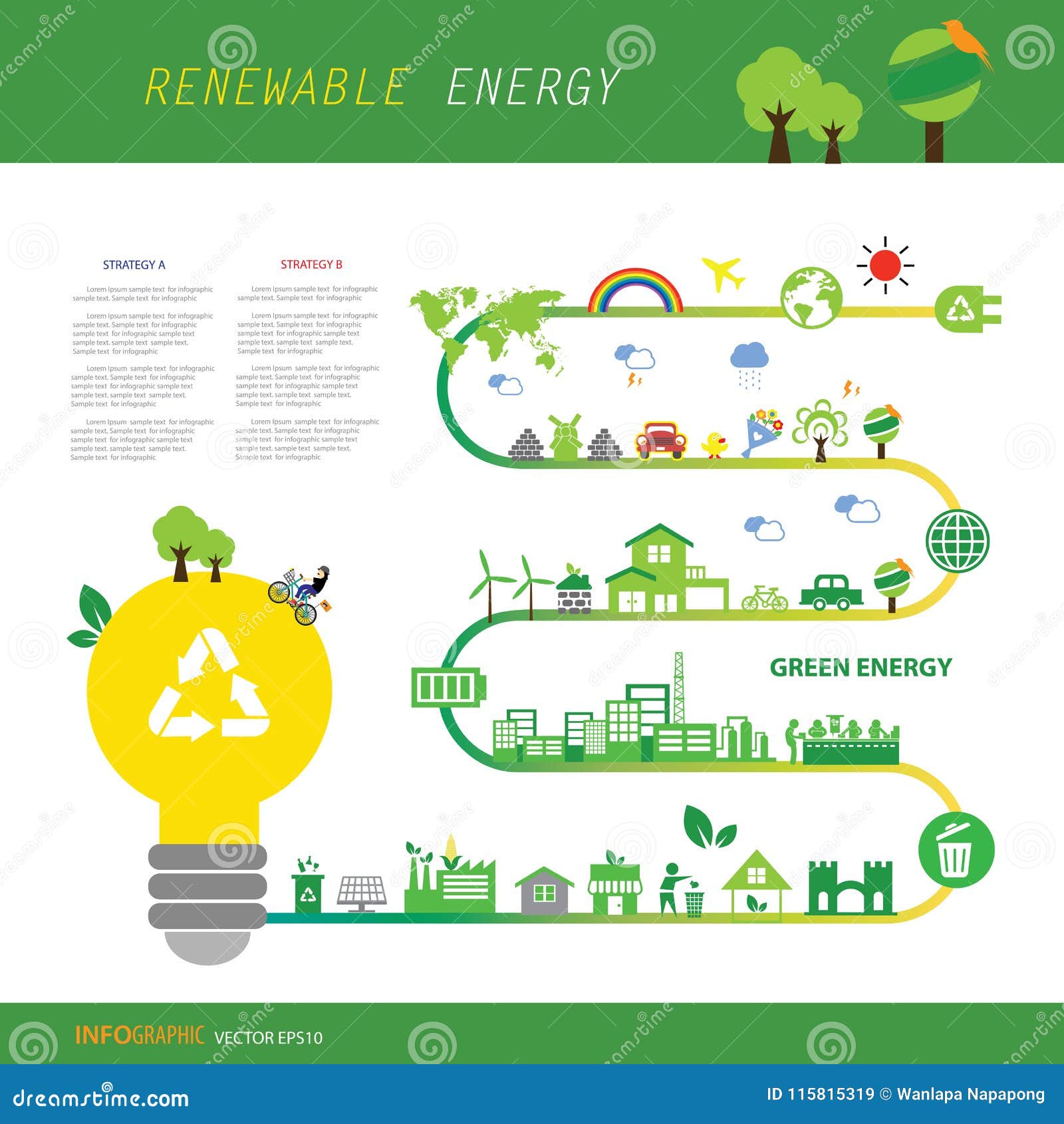 Modern Innovation and Technologies for Nature Conservation Stock Vector ...