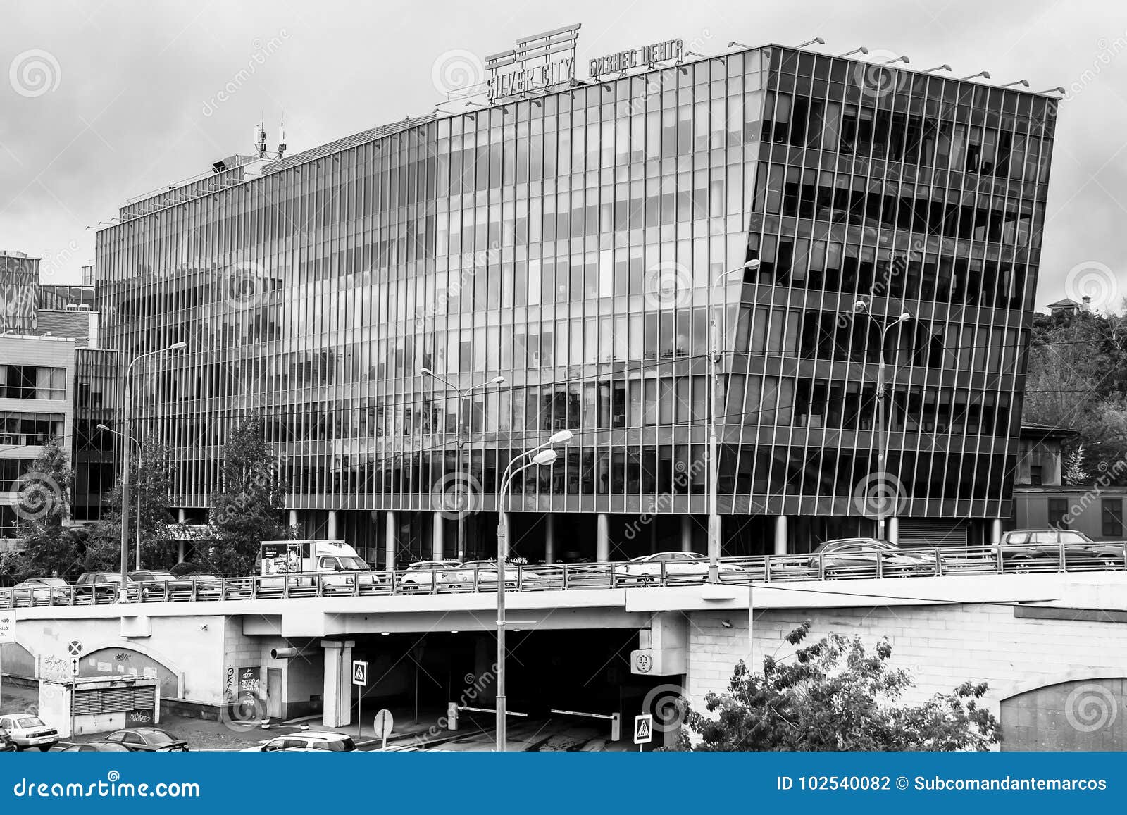 Modern Building of Business Centre `Silver City`, Moscow Downtown ...