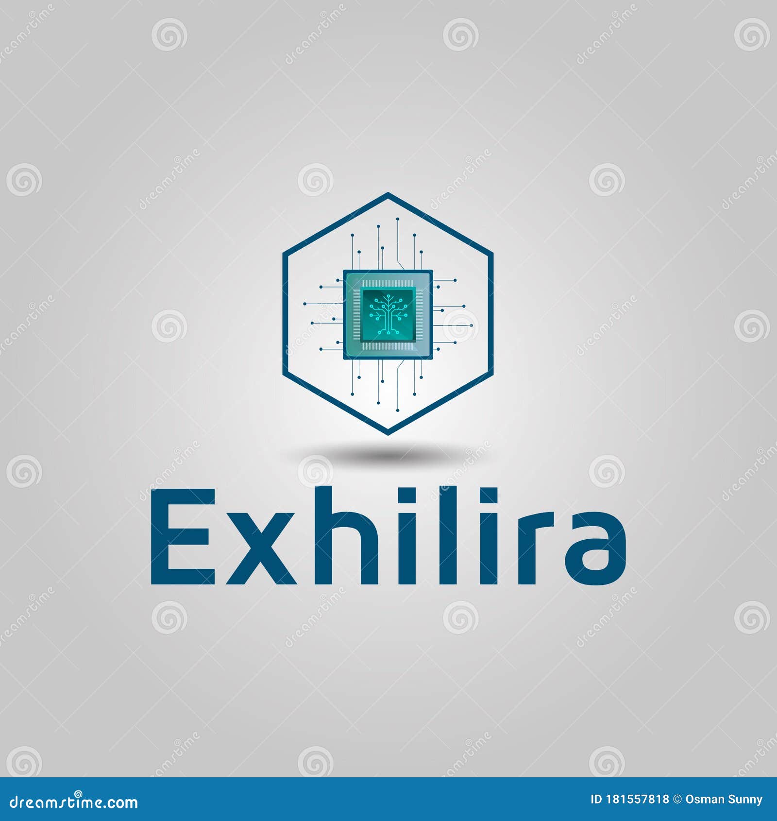 Modern Intelligence Technology Science Robotic Artificial Logo Design ...