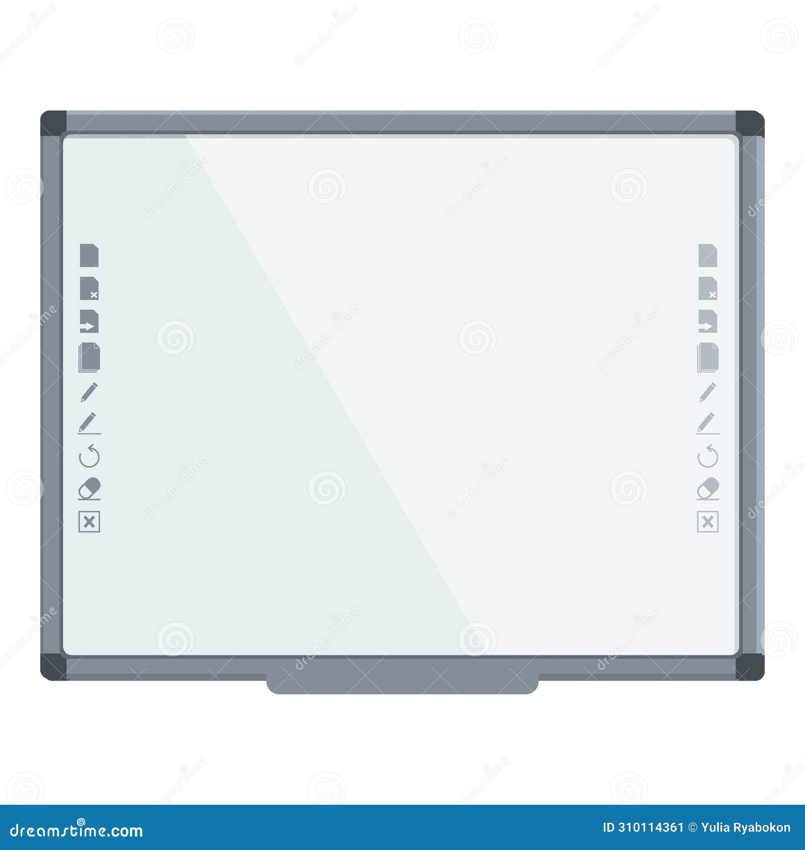 Modern Interactive Board Icon Cartoon Vector. Media Visual Stock Vector ...