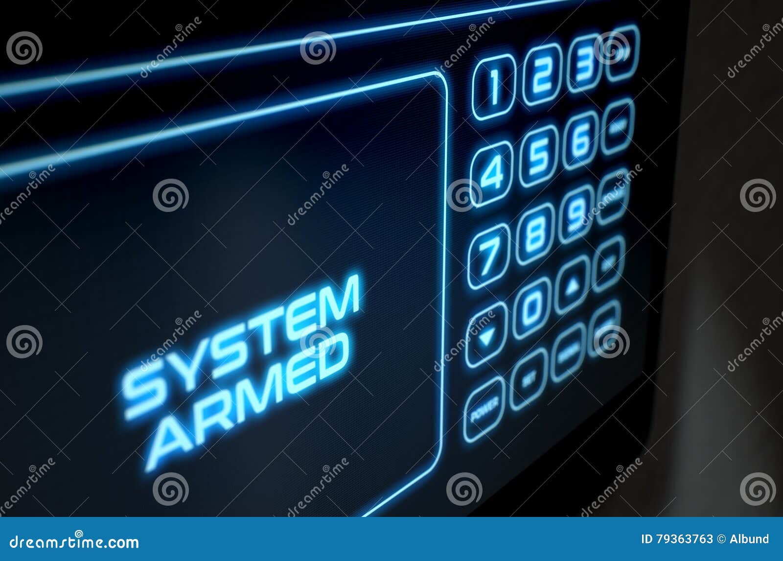 Modern Interactive Home Security Stock Illustration - Illustration of ...