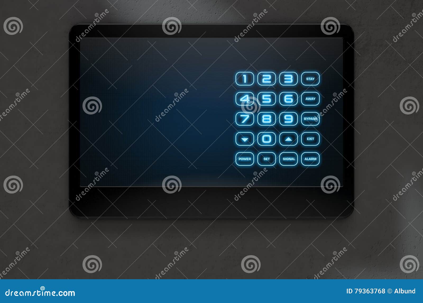 Modern Interactive Home Security Stock Illustration - Illustration of ...