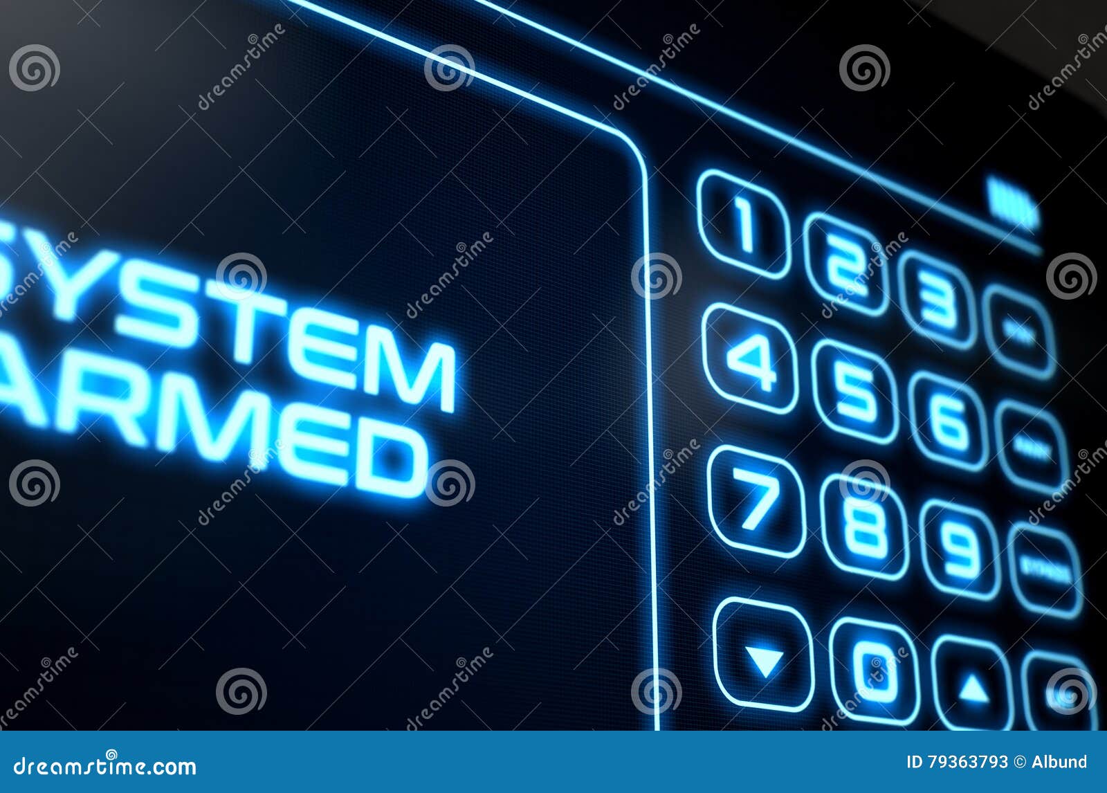 Modern Interactive Home Security Stock Illustration - Illustration of ...