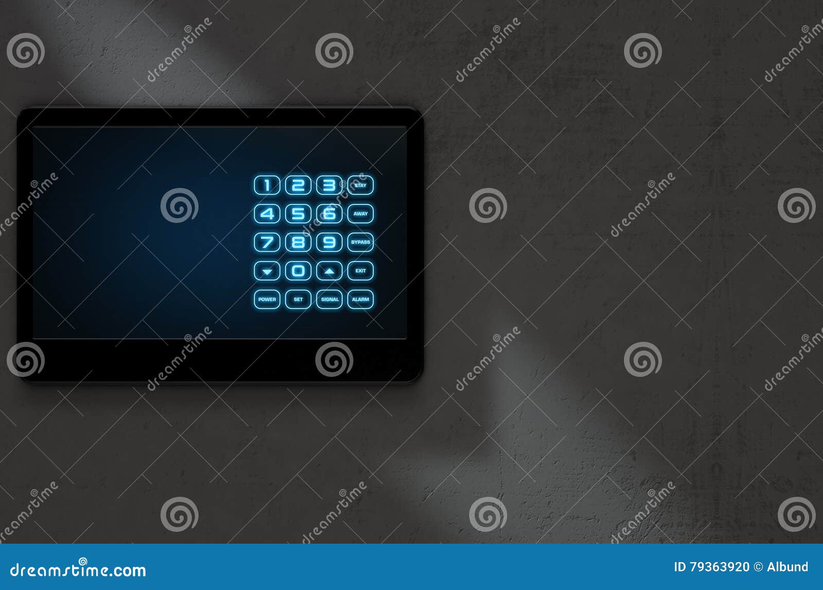 Modern Interactive Home Security Stock Illustration - Illustration of ...