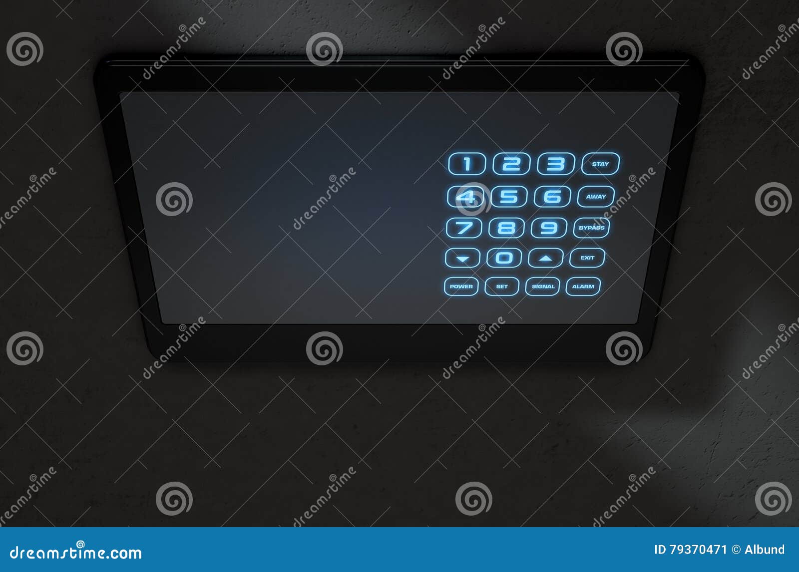 Modern Interactive Home Security Stock Illustration - Illustration of ...