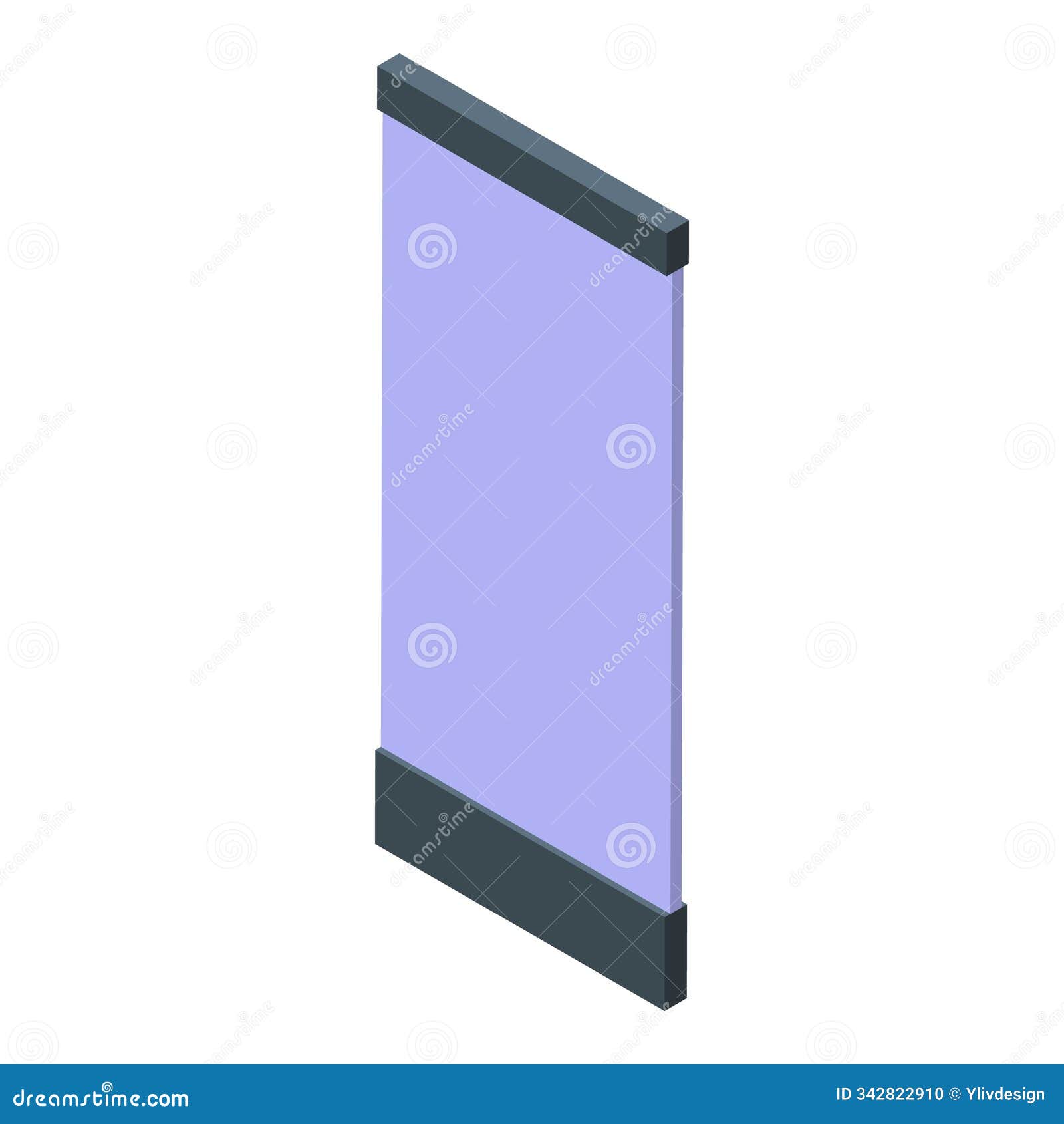 Modern Interactive Kiosk Showing a Purple Screen in Isometric View ... Modern Interactive Kiosk Showing a Purple Screen in Isometric View ...