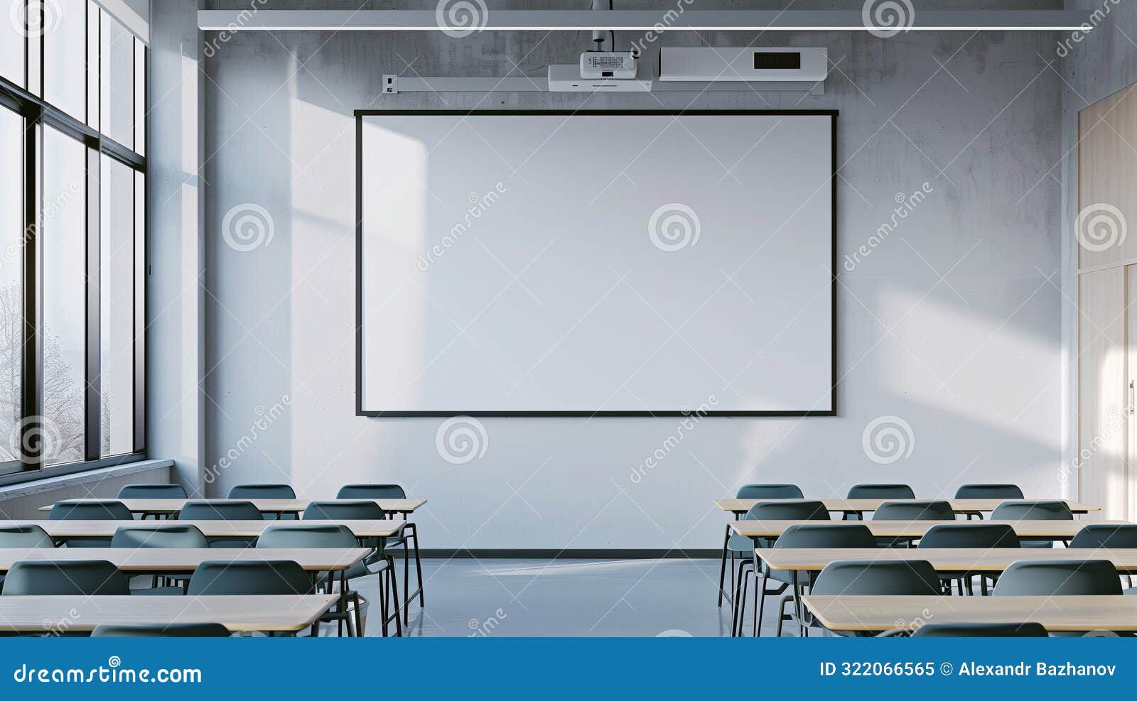 Modern Interactive Smartboard Cartoon Vector Illustration ...