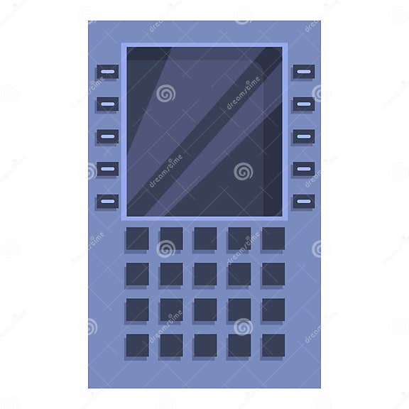 Modern Intercom System with Display Screen Showing Blank Space Stock Illustration - Illustration ...