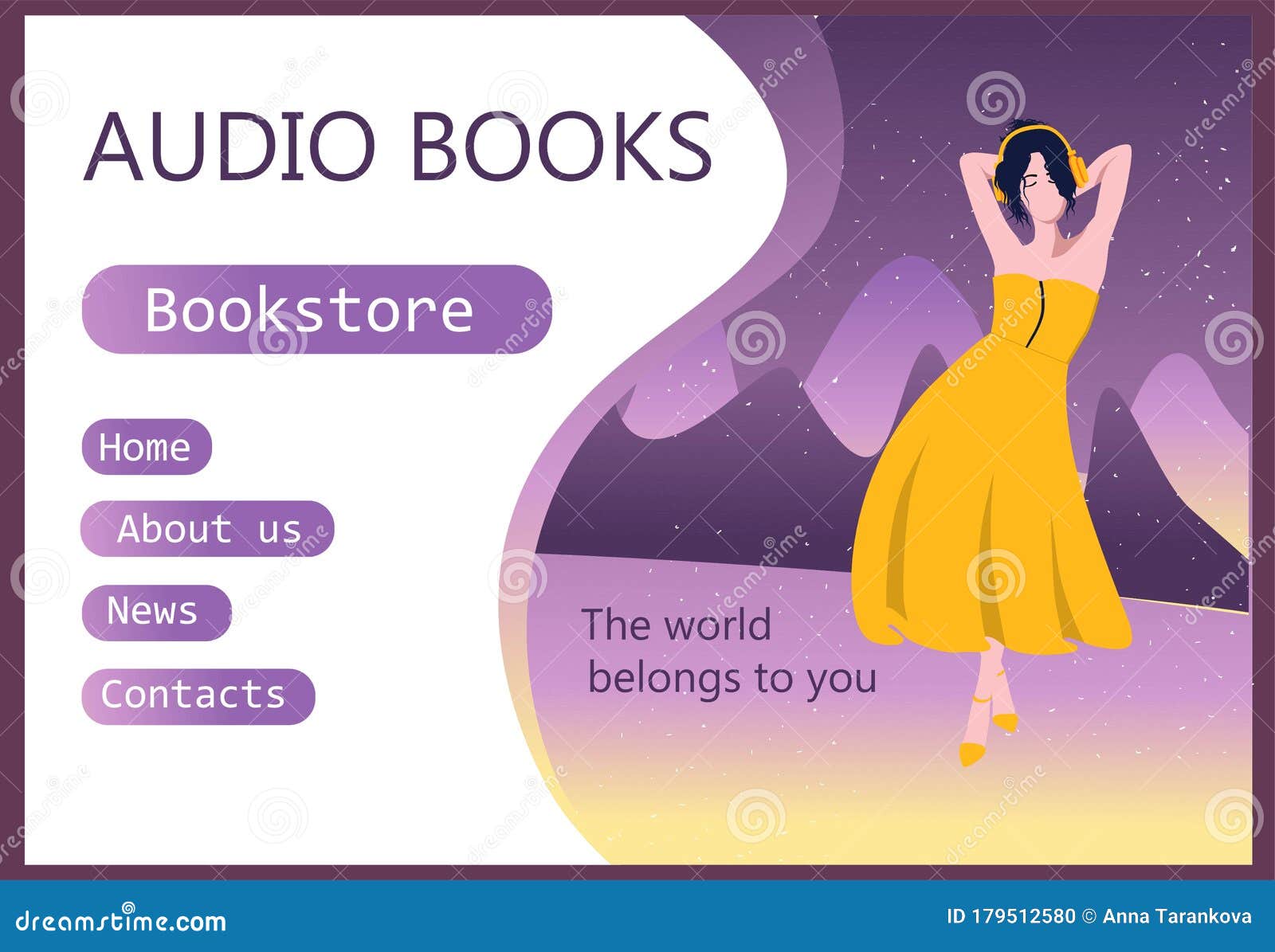 Modern Interface for E-books. Audio Books. User Interface, UX and GUI ...