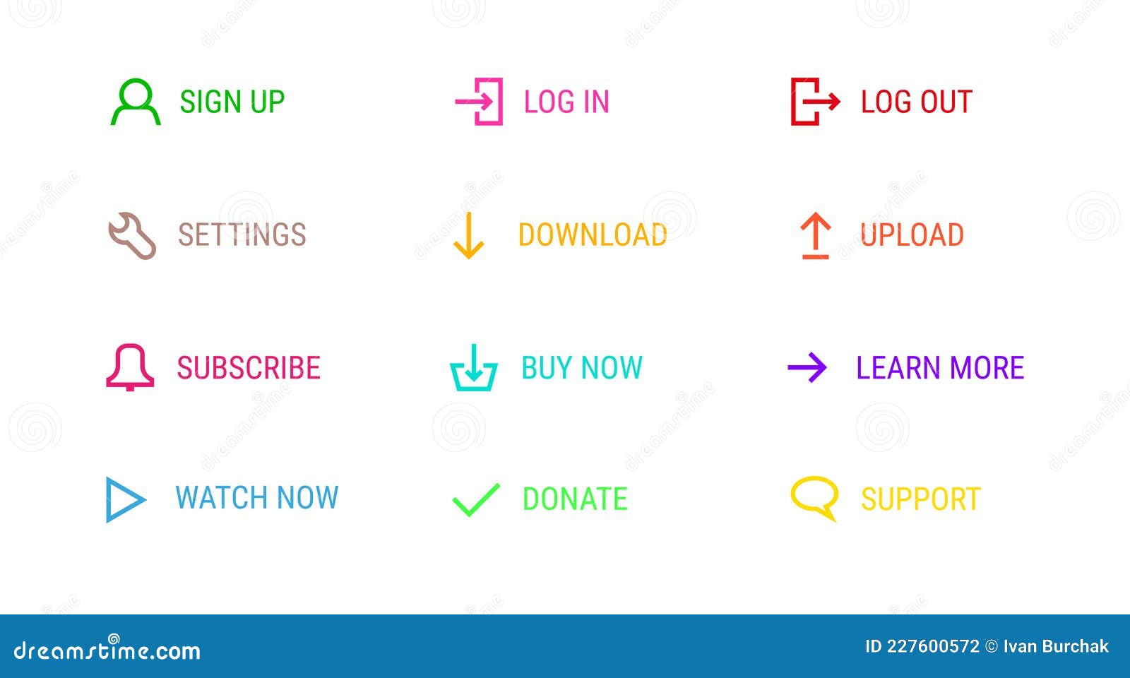 Modern Interface Icon Set. Vector Illustration Stock Vector ...